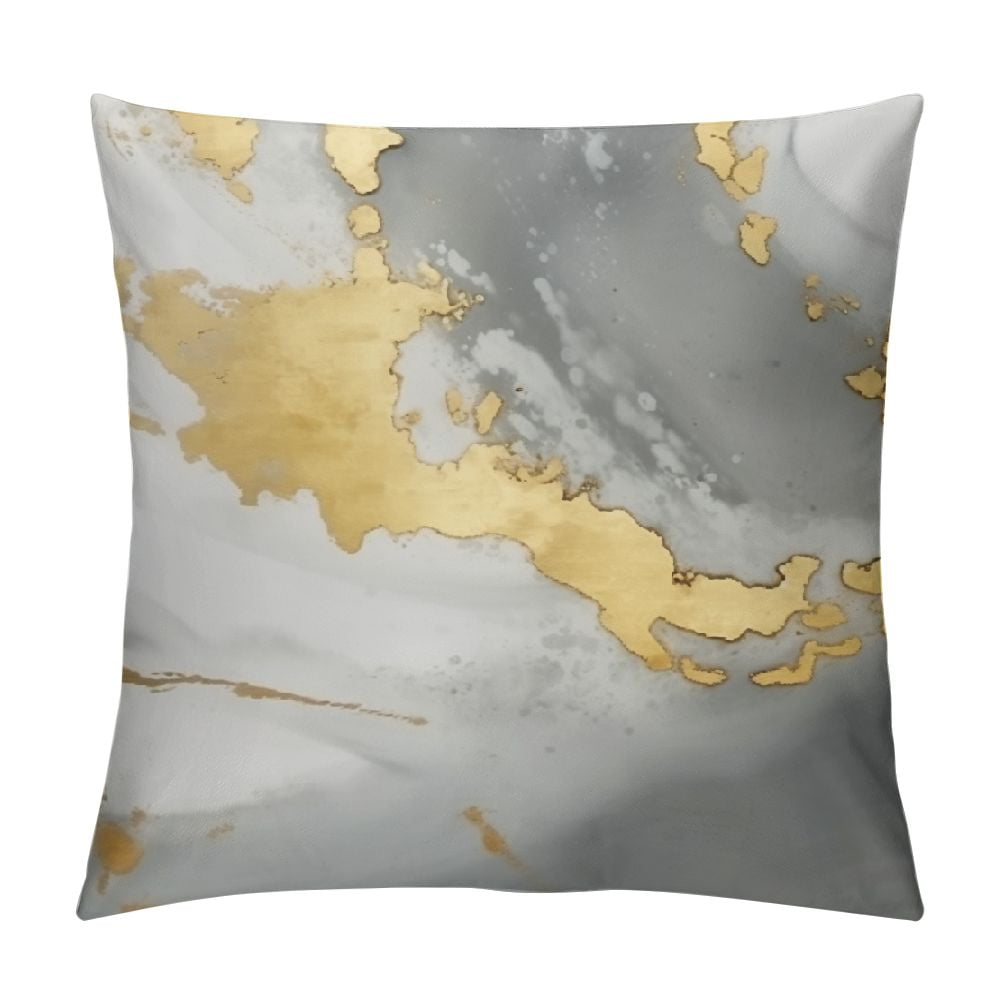 COMIO Grey Marble Pillow Covers Abstract Art Modern Decorative Throw ...
