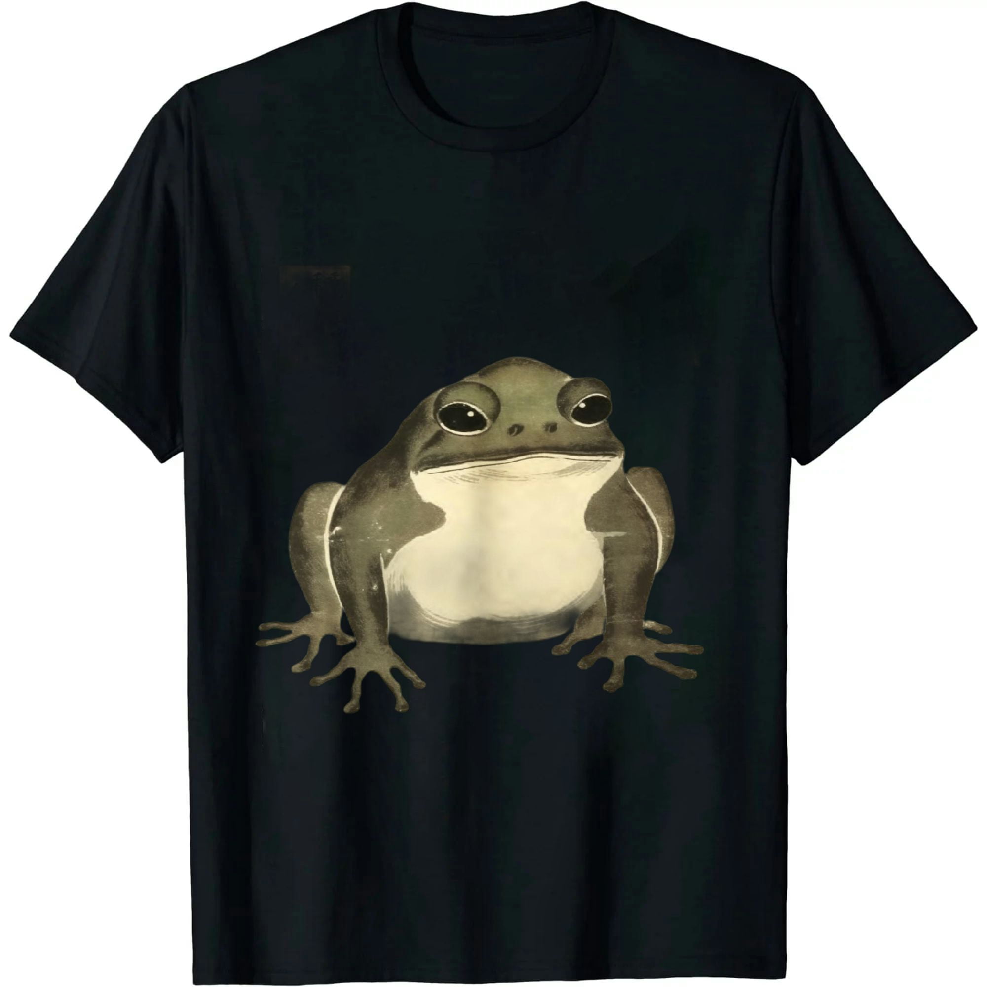 COMIO Grumpy Frog Japanese Art Print T-Shirt - Walmart.com