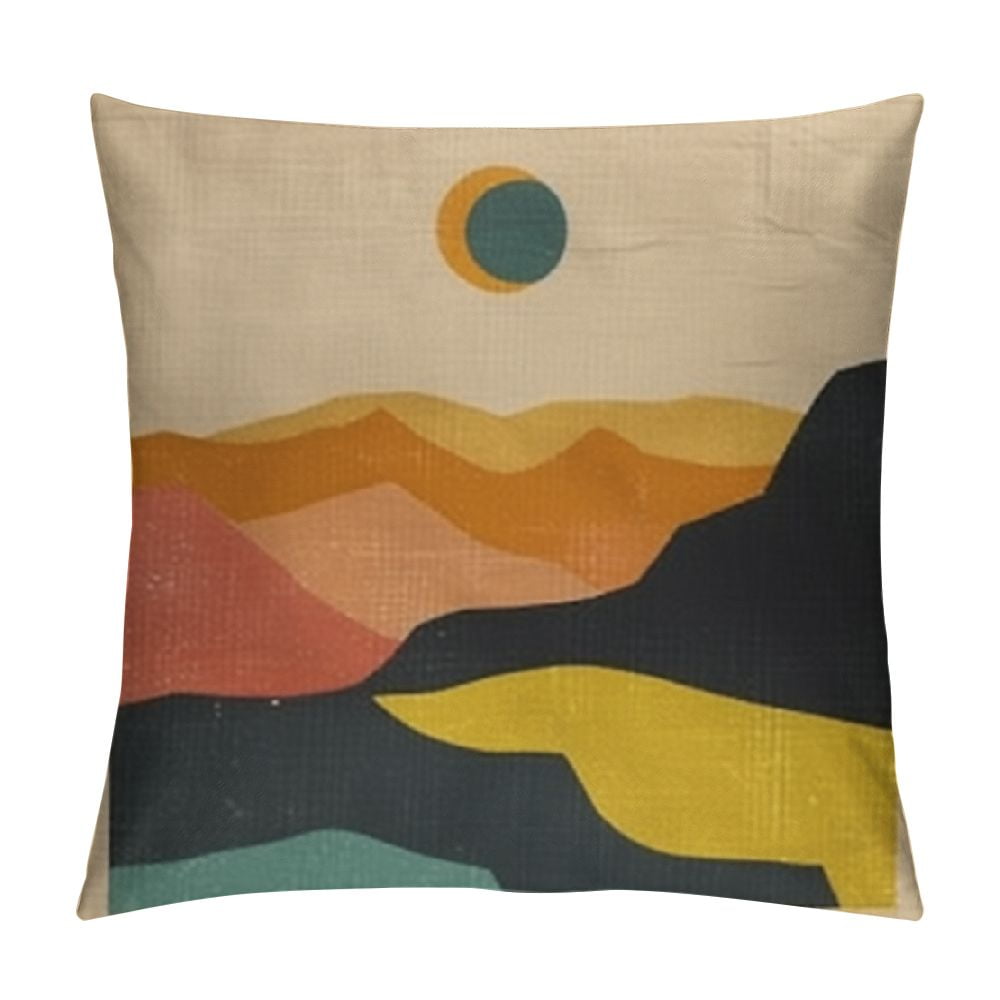 COMIO HUYAW Boho Throw Pillow Covers,Boho Pillow Cover,Boho Pillow Covers Boho Sun Sunset ...