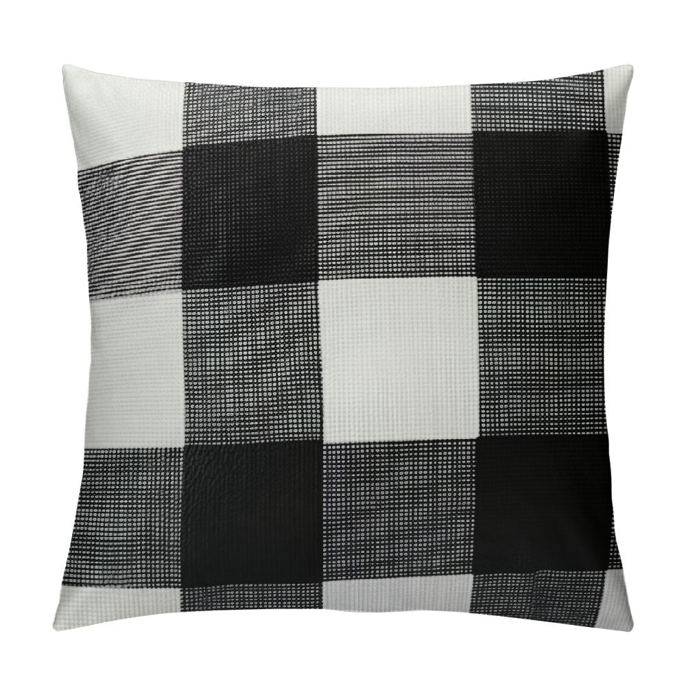 COMIO Halloween Farmhouse Buffalo Check Plaids Throw Pillow Covers Soft ...
