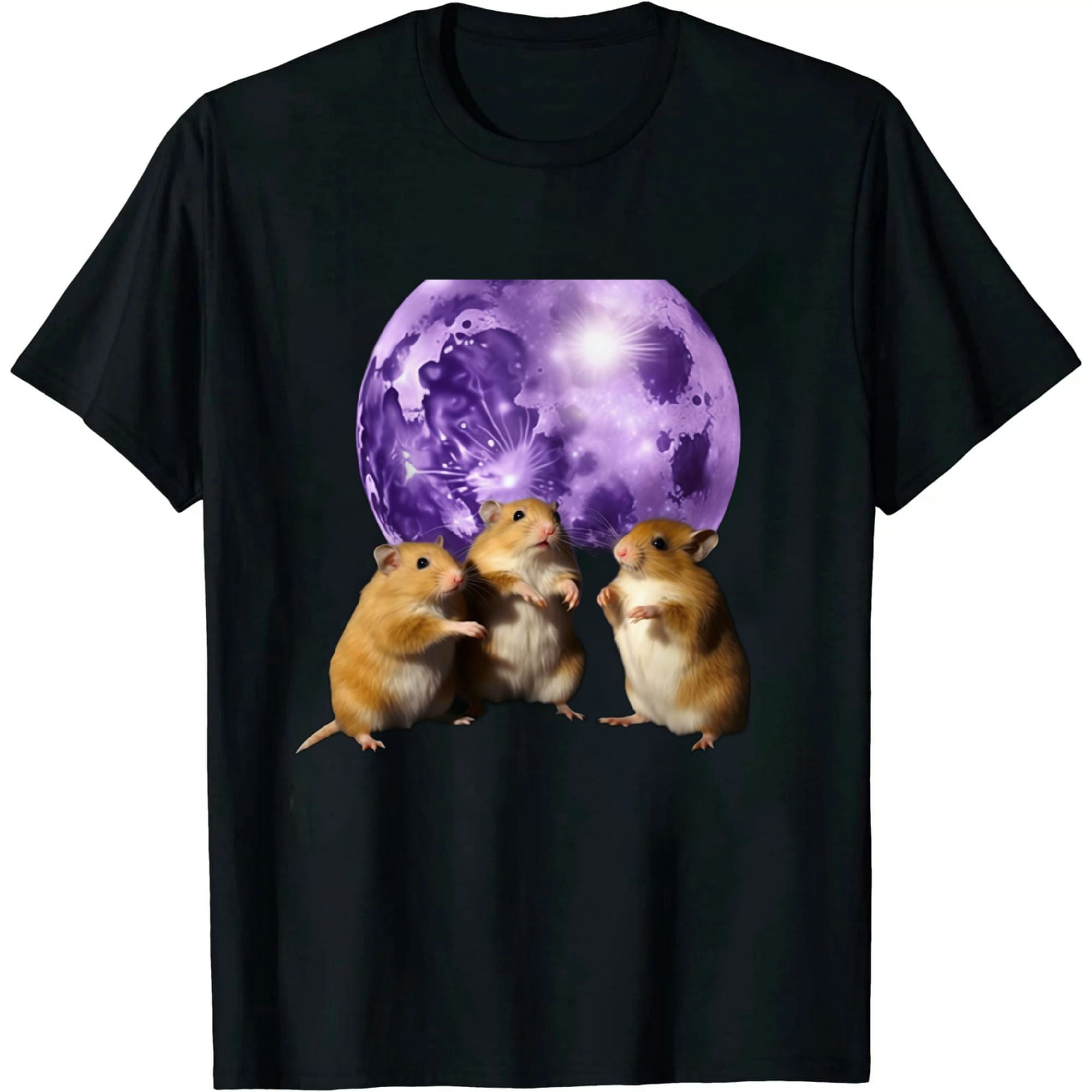 COMIO Hamsters Howling at the Moon Shirt - Funny Hamster T-Shirt ...