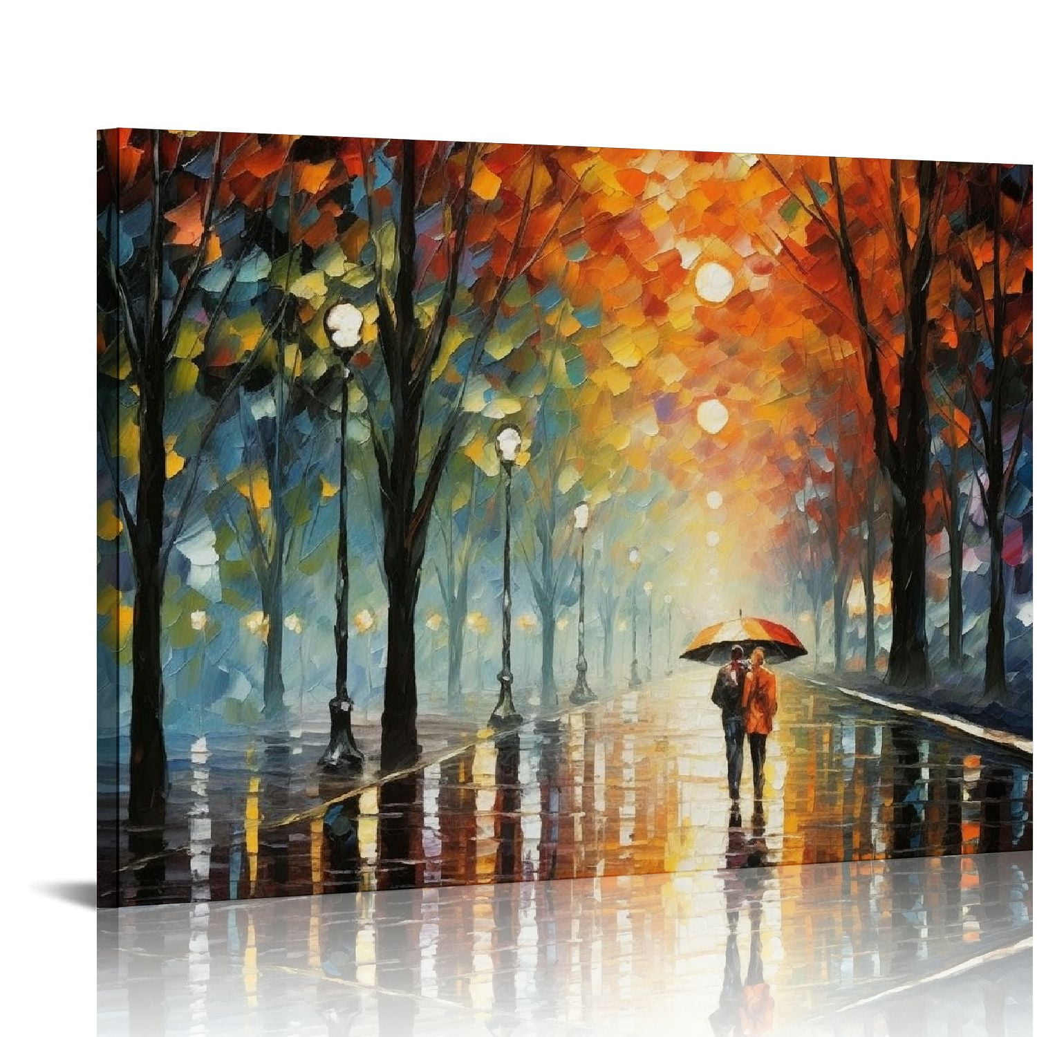 COMIO Hand Painted Landscape Canvas Vertical Wall Art,Contemporary ...