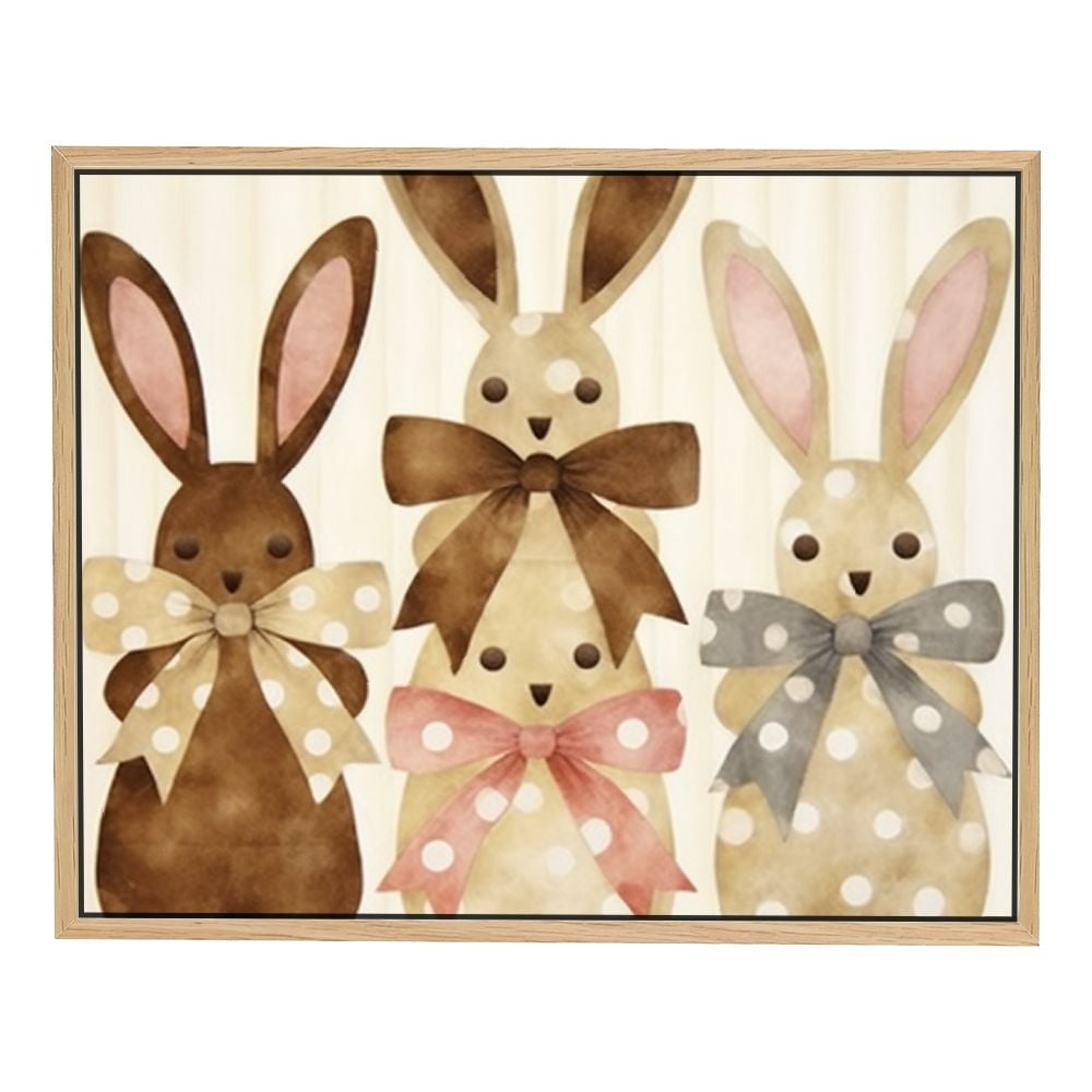 COMIO Happy Easter Bunny He is Risen Cross Eggs Canvas Prints Wall Art ...