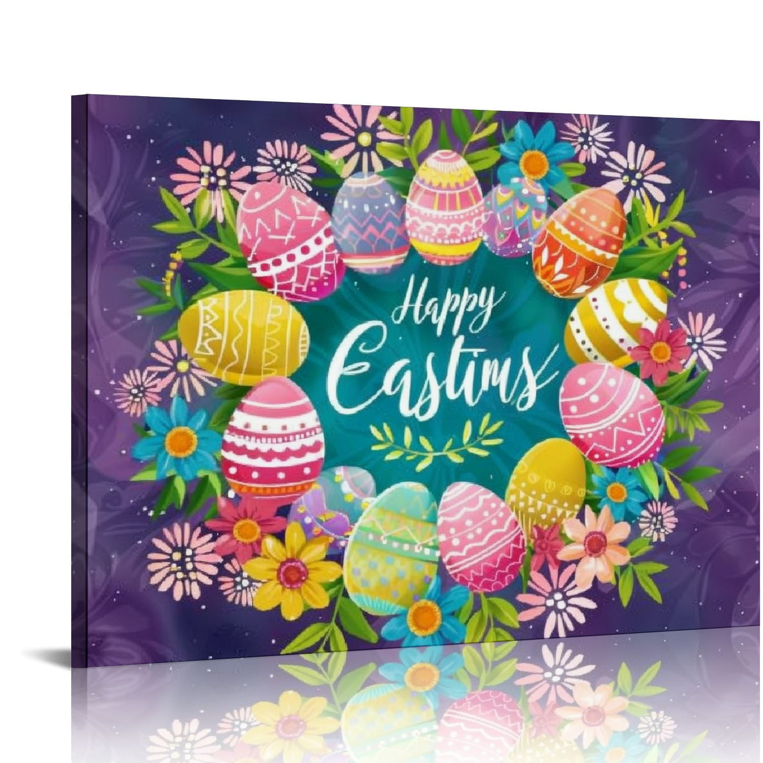 COMIO Happy Easter Wall Decor, Door Sign, Spring Easter Decorative Sign ...