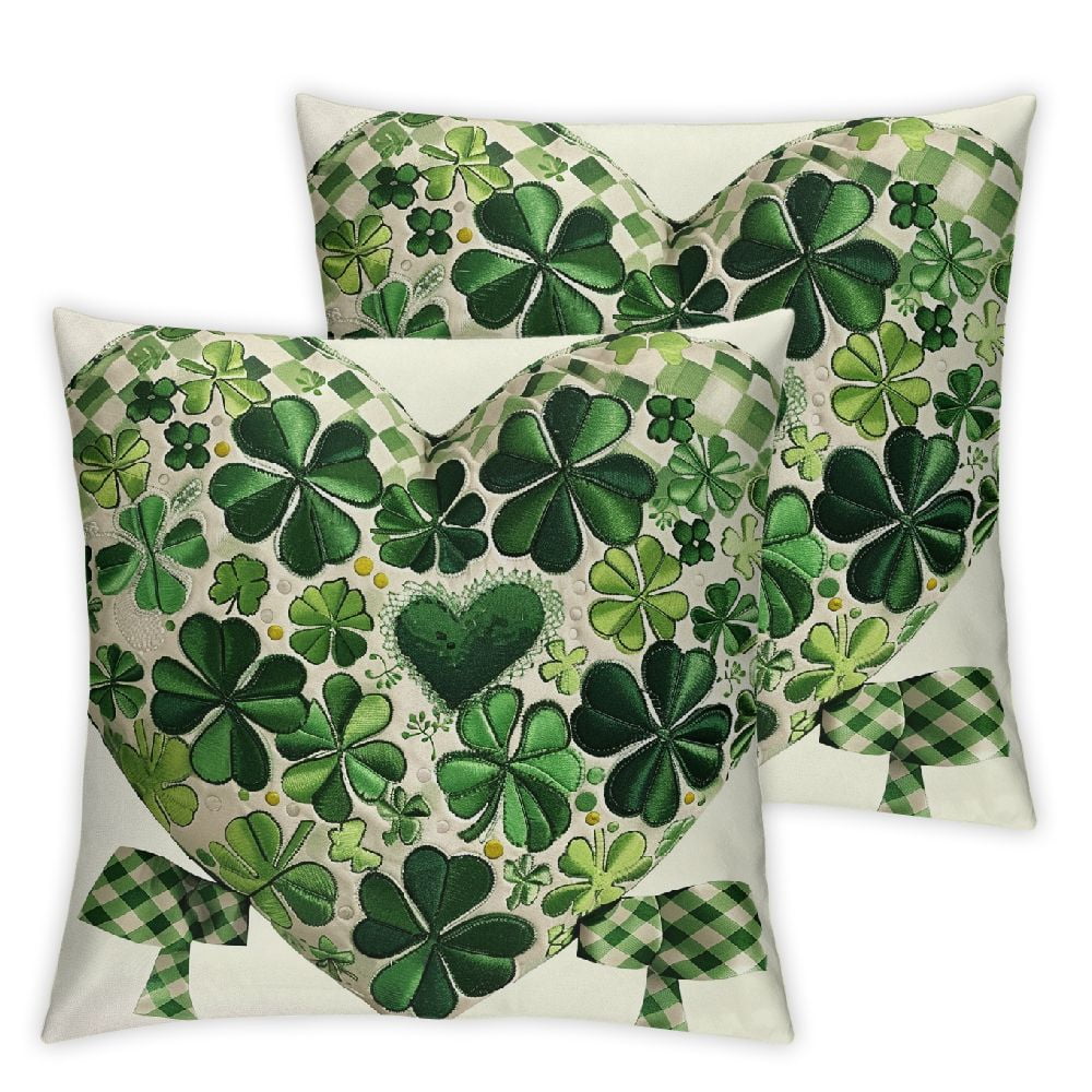 COMIO Happy ST Patricks Day Peace Love Lucky Throw Pillow Covers ...