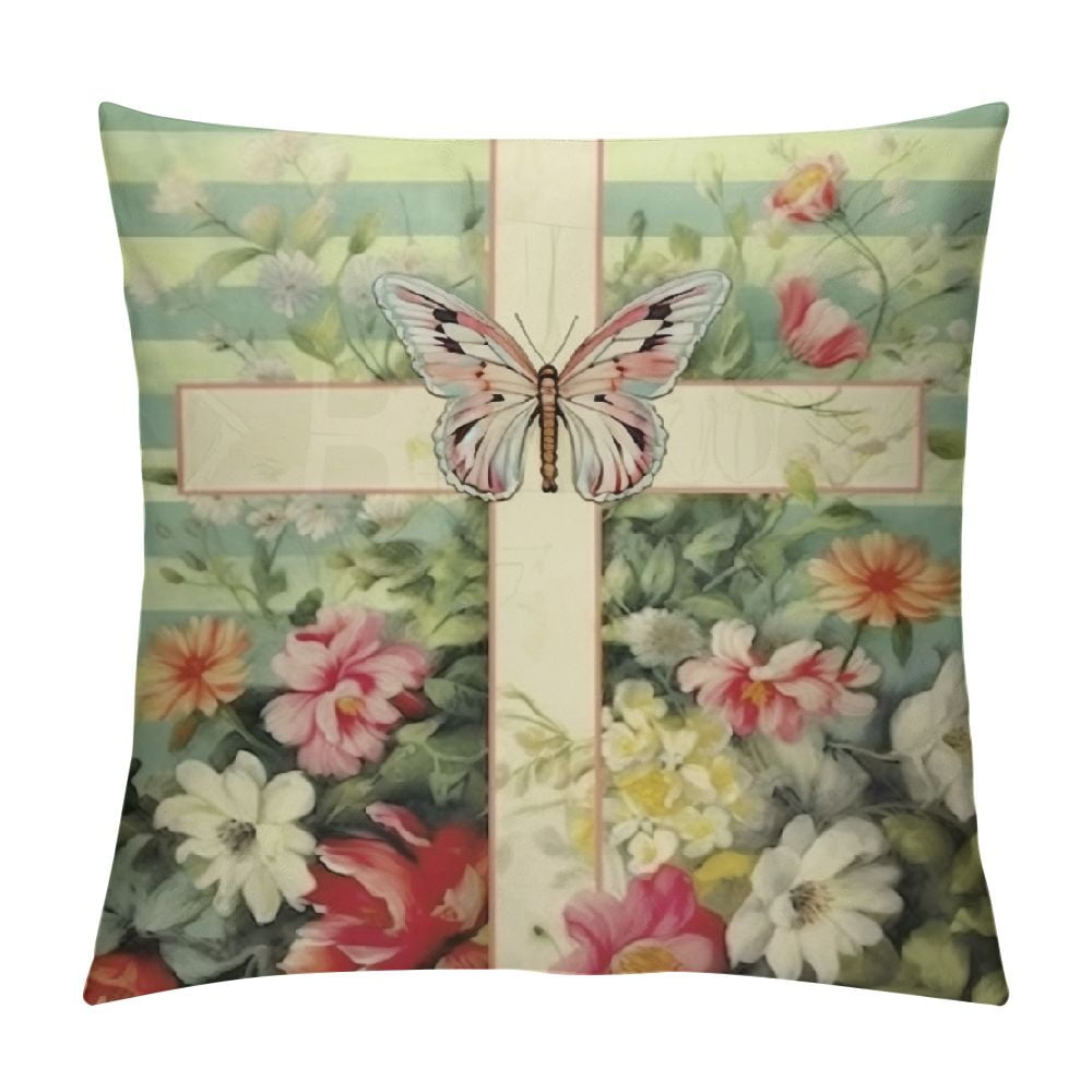 COMIO Hello Spring Pillow Covers Gnome Easter Welcome Cushion Case ...