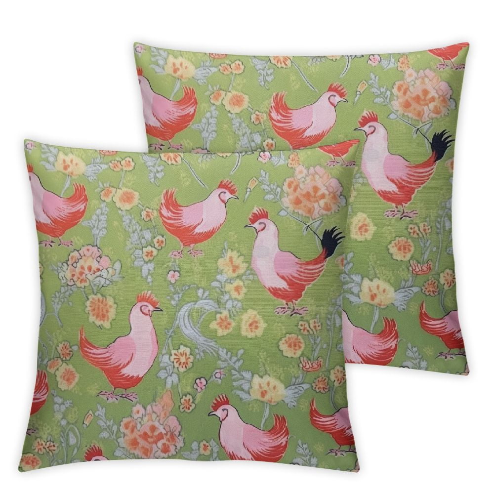 COMIO Hen and Chicks Throw Pillow Cushion Case, Cartoon Pattern with ...