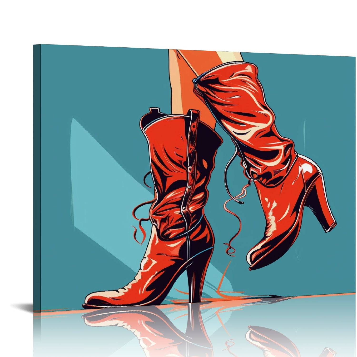 MLJA High Heel Canvas Painting Wall Art The Picture For Home Decoration ...