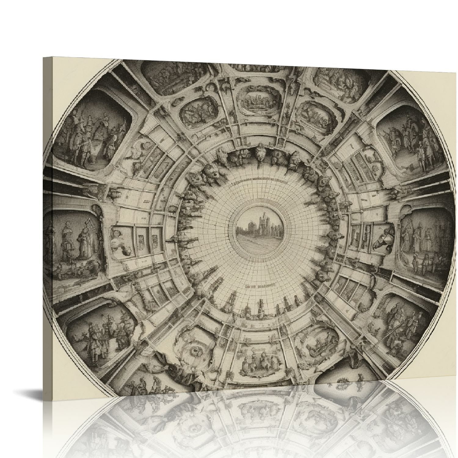 YANMS Historic Map - The Shield of , Iliad 18th in 12 Compartments ...