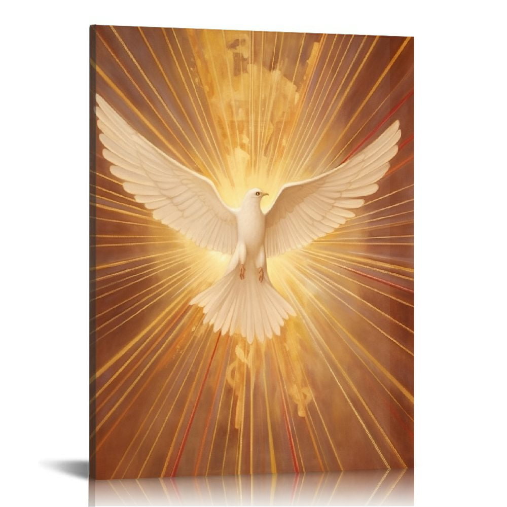 COMIO Holy Spirit Dove Abstract Art Poster Illustration Canvas Wall Art ...