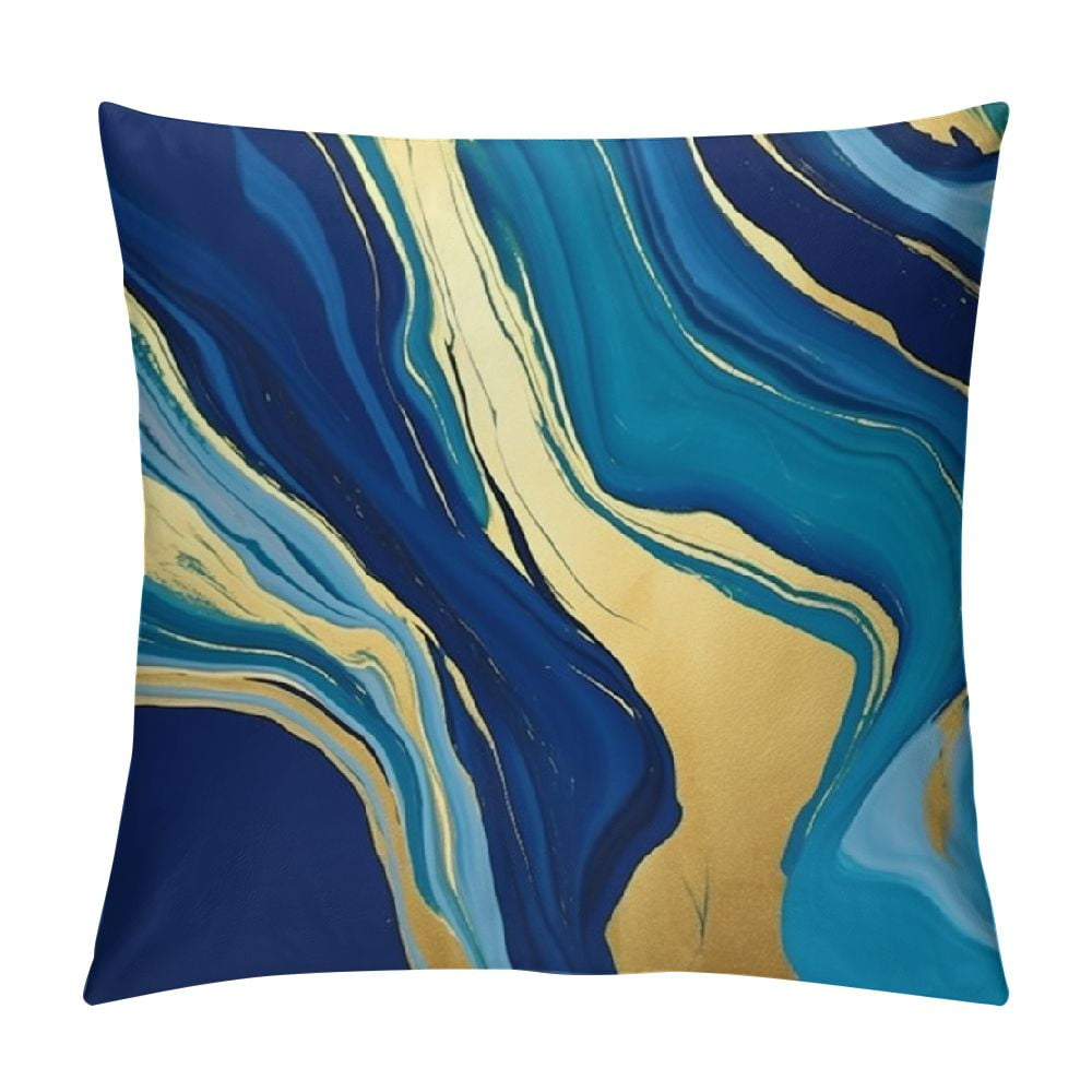 MLJA Home Decorative Throw Pillow Covers Marble Pattern, Abstract Swirl ...