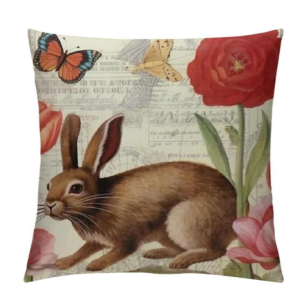 COMIO Hopyeer Rustic Vintage Animals Throw Pillow Covers Decorative ...