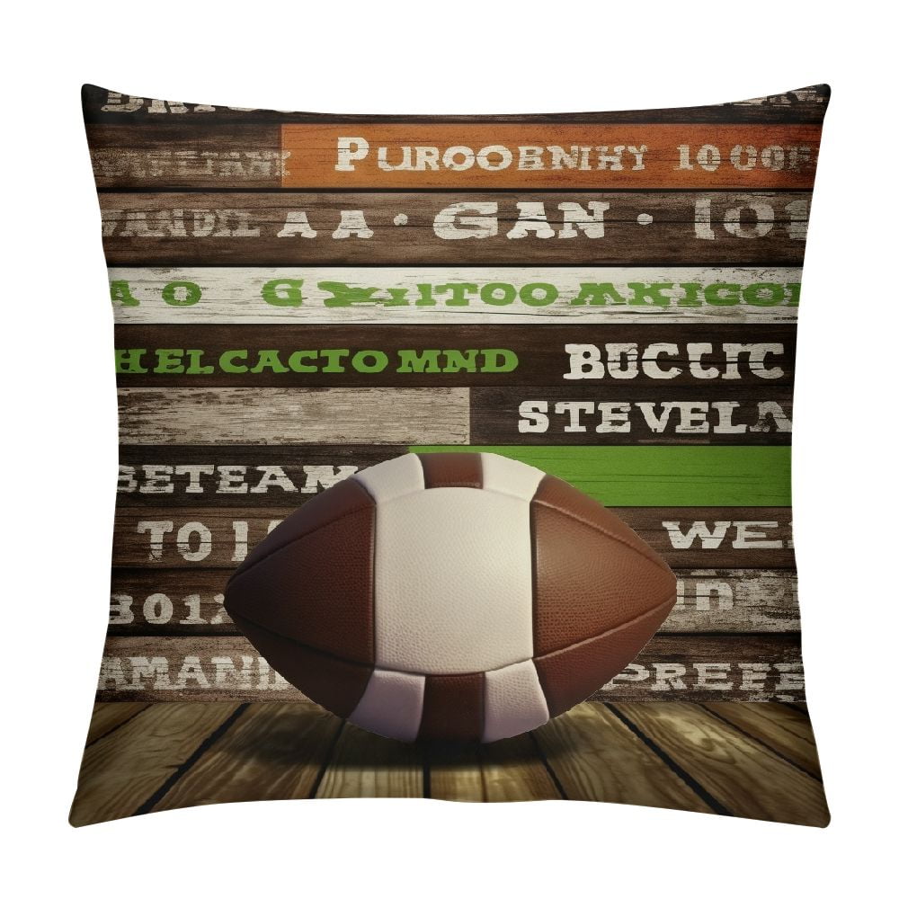 COMIO Hopyeer Rustic Vintage Pillow Cover Funny Quote American Football ...
