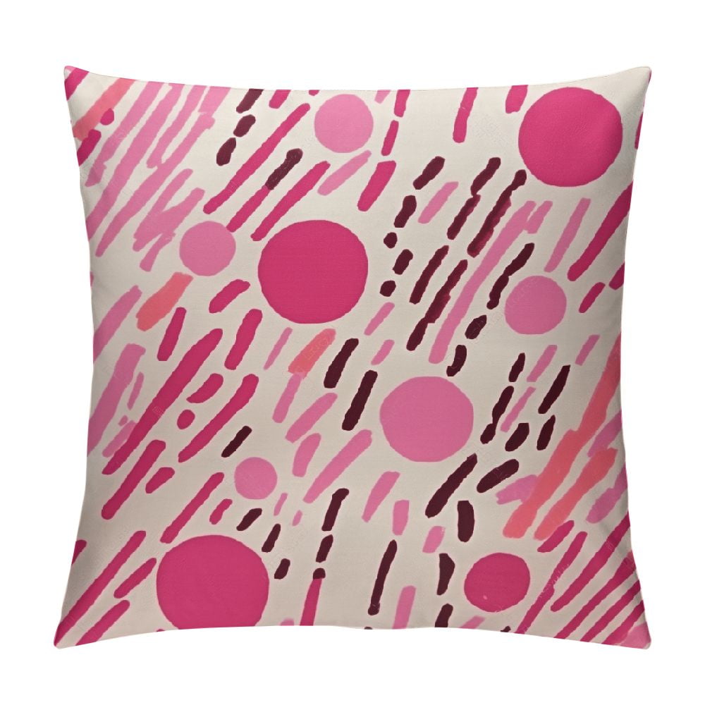 COMIO Hot Pink Preppy Tiger Trendy Tiger Skin Print Throw Pillow Cover ...