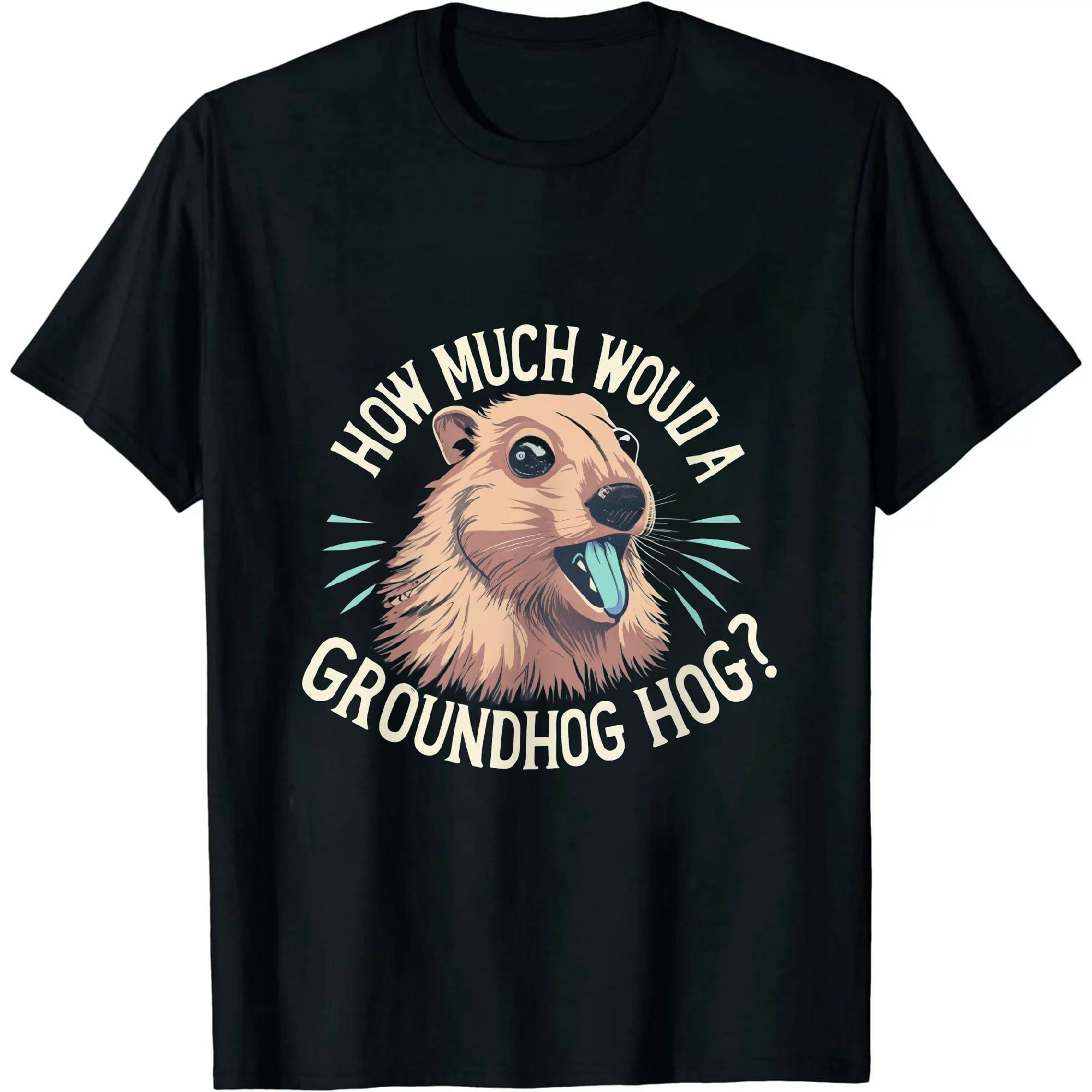 COMIO How Much Ground Would A Groundhog Hog Tongue Twister T-Shirt ...