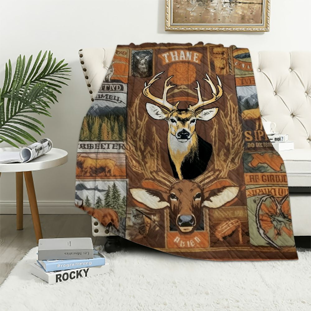 COMIO Hunting Gift for Men,Buck Deer Hunting Blanket Throw,Gift for ...