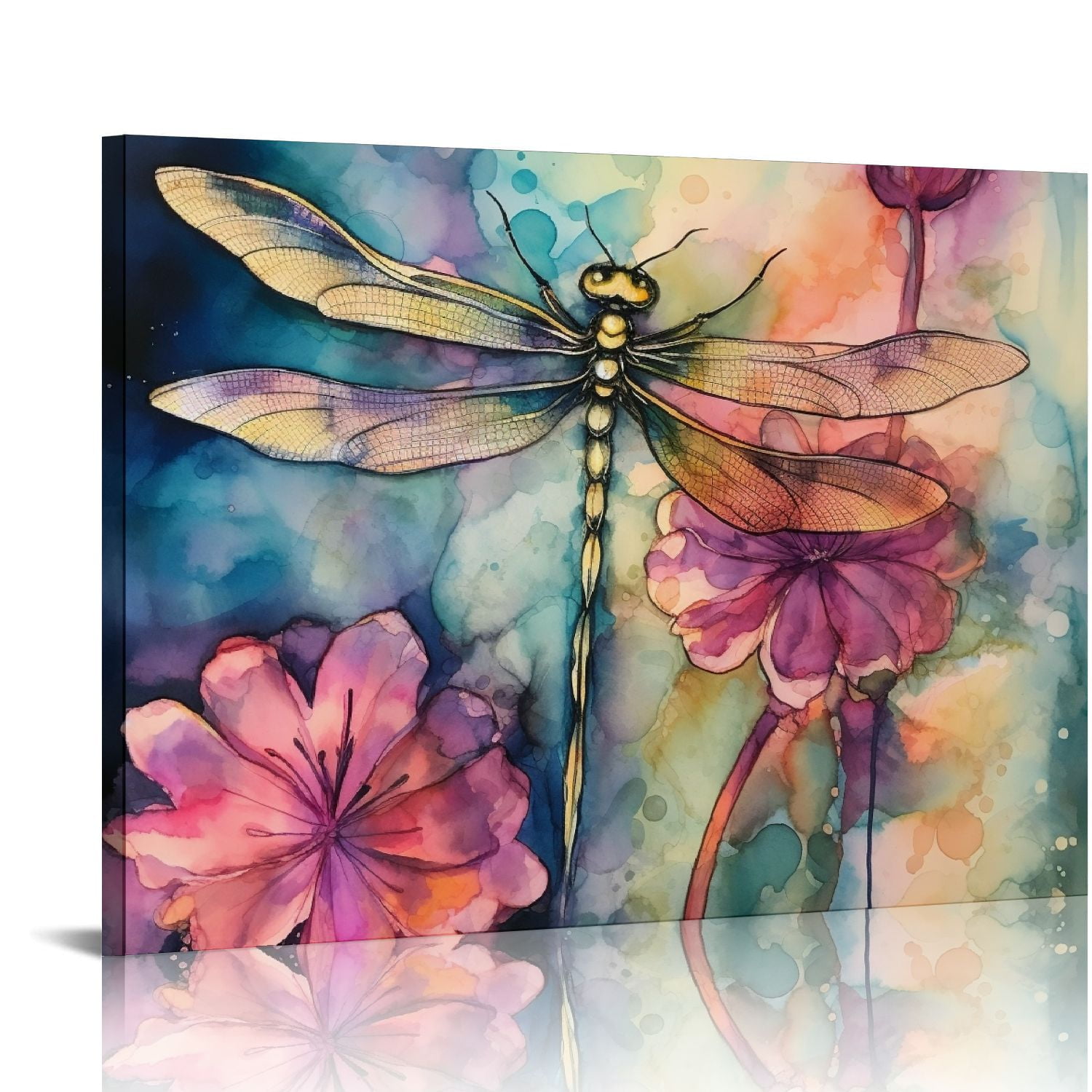 QZHH I Am Always With You Vintage French Dragonfly Canvas Wall Art ...
