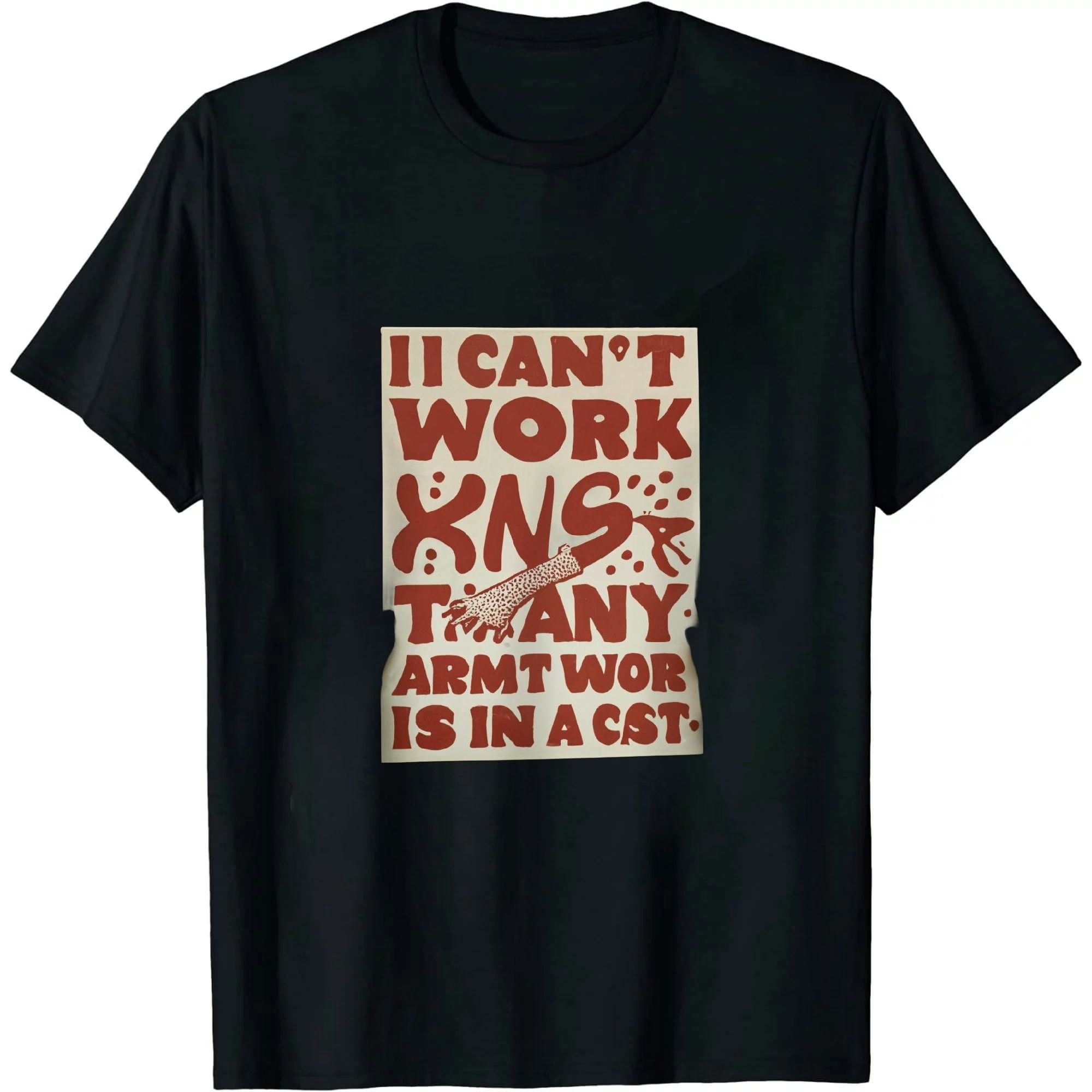 COMIO I Can't Work Today My Arm Is In A Cast Funny Fishing T-Shirt ...