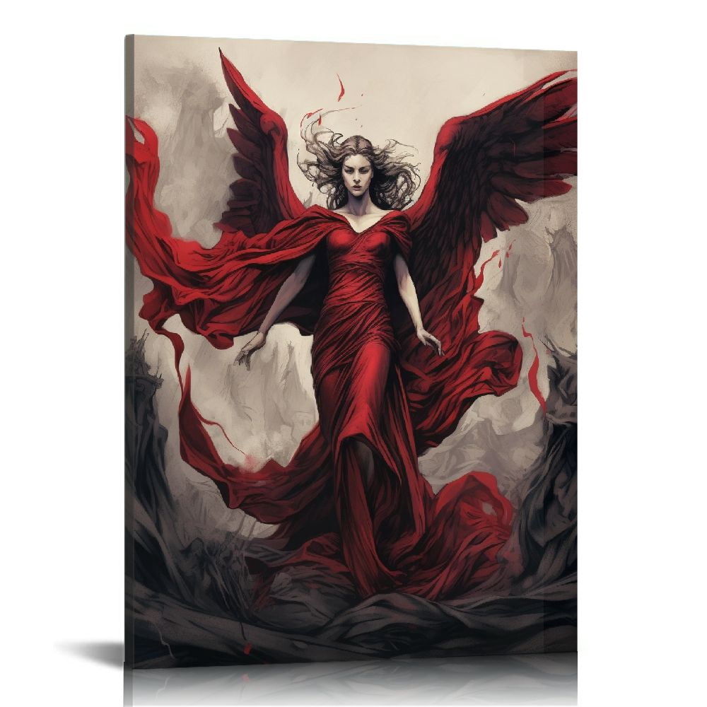 COMIO Inspirational Angel Wall Art Wings And Inspiring Words Canvas ...