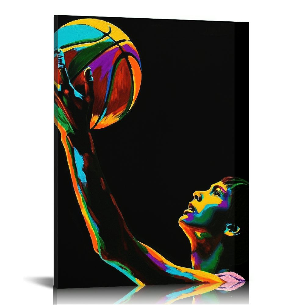 COMIO Inspirational Basketball Wall Art Prints, Creative Basketball ...