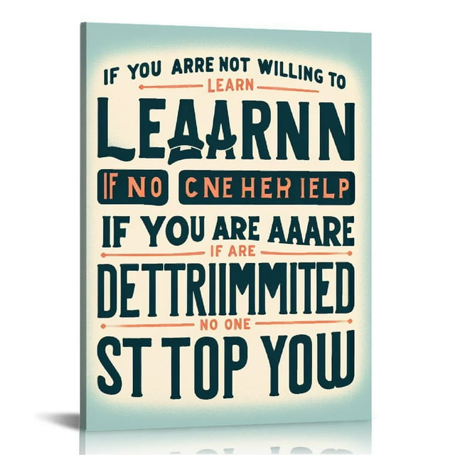 COMIO Inspirational Sage Green Willing to Learn Poster Hanger Frame ...