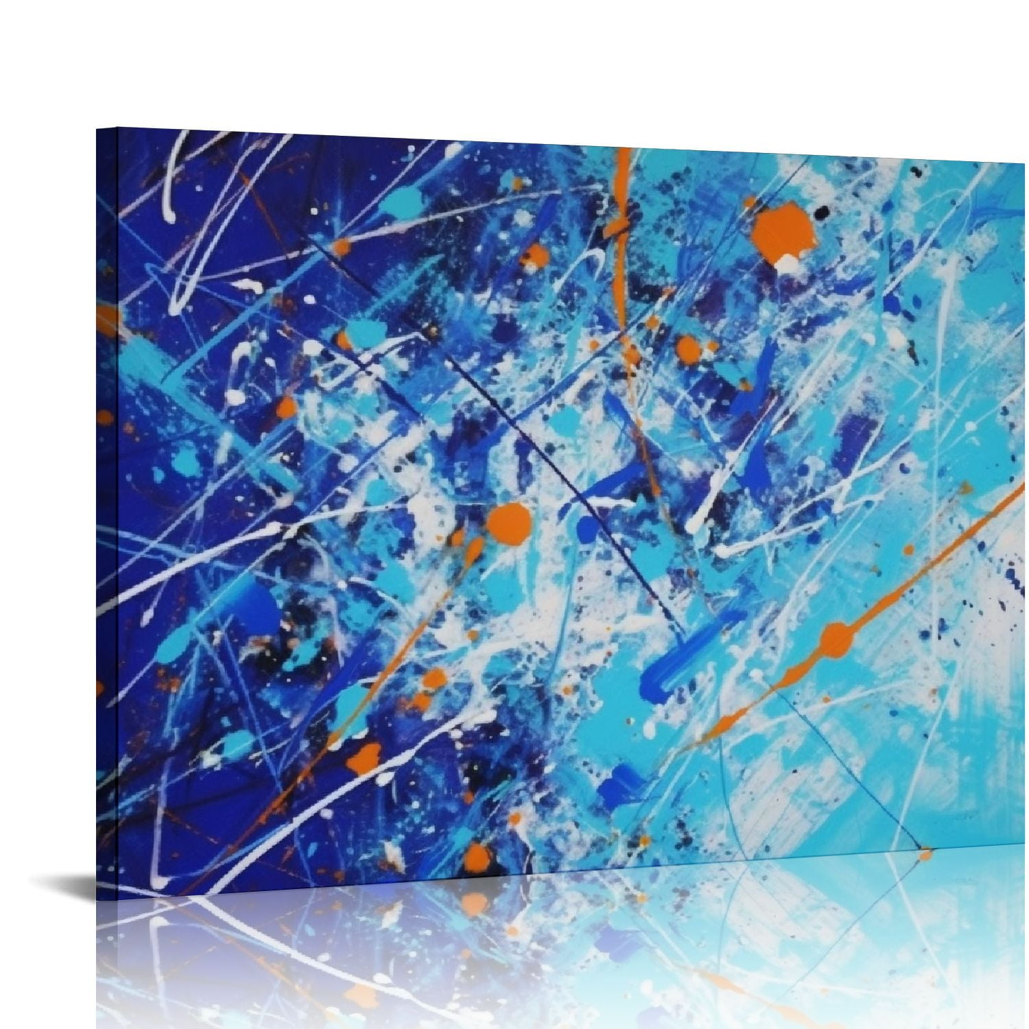 COMIO Jackson Pollock Blue Poles Canvas Wall Art Abstract Paintings Art ...