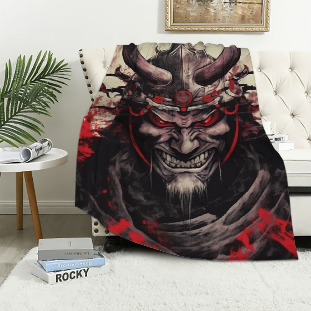 COMIO Japanese Samurai Blanket,Vintage Japanese Traditional Culture ...