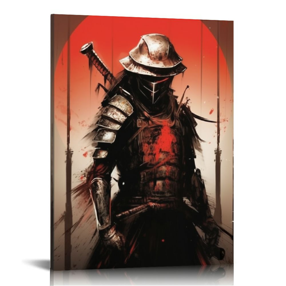 COMIO Japanese Samurai Poster Wall Art Picture Print Painting for Home ...