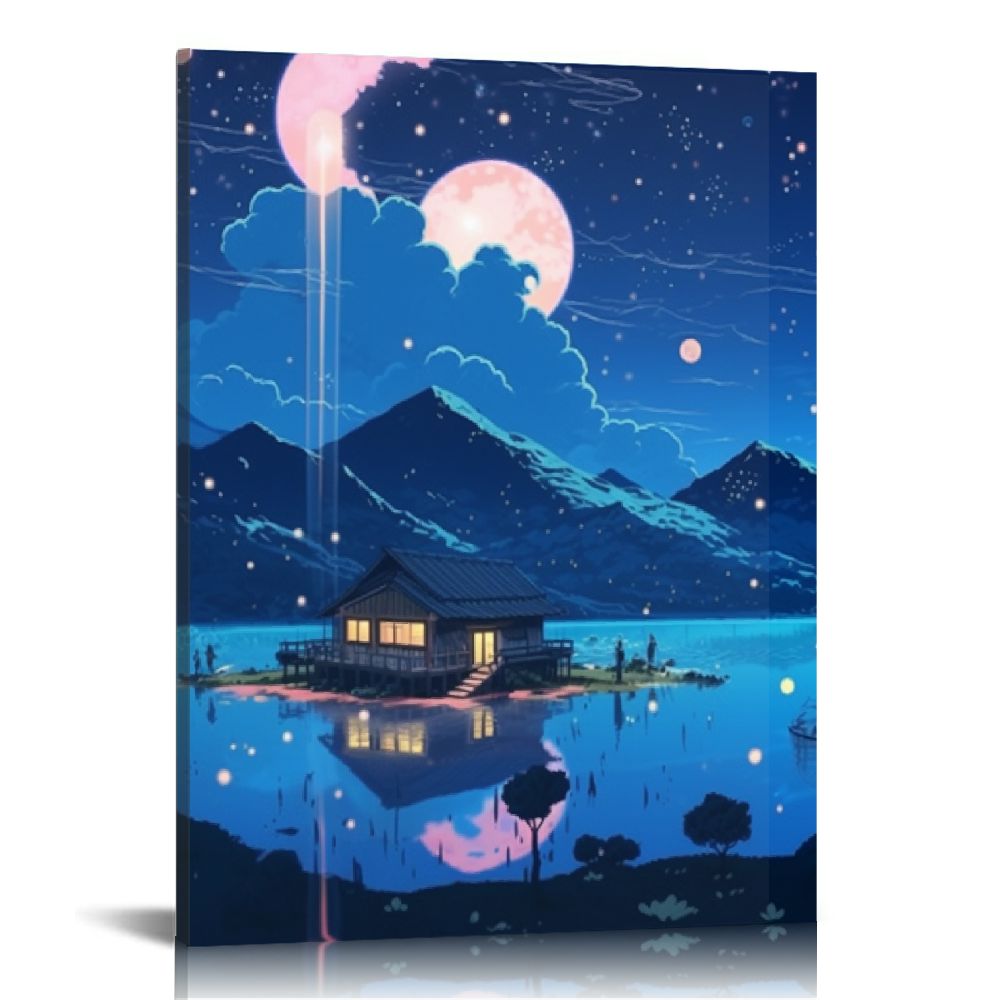 COMIO Japanese Wall Art Prints Comic Wall Art Starry Sky Posters ...