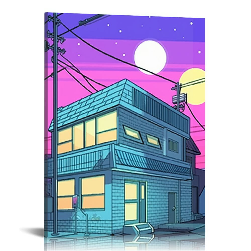 COMIO Japanese Wall Art Prints Japan Neon Posters Abstract Illustration ...