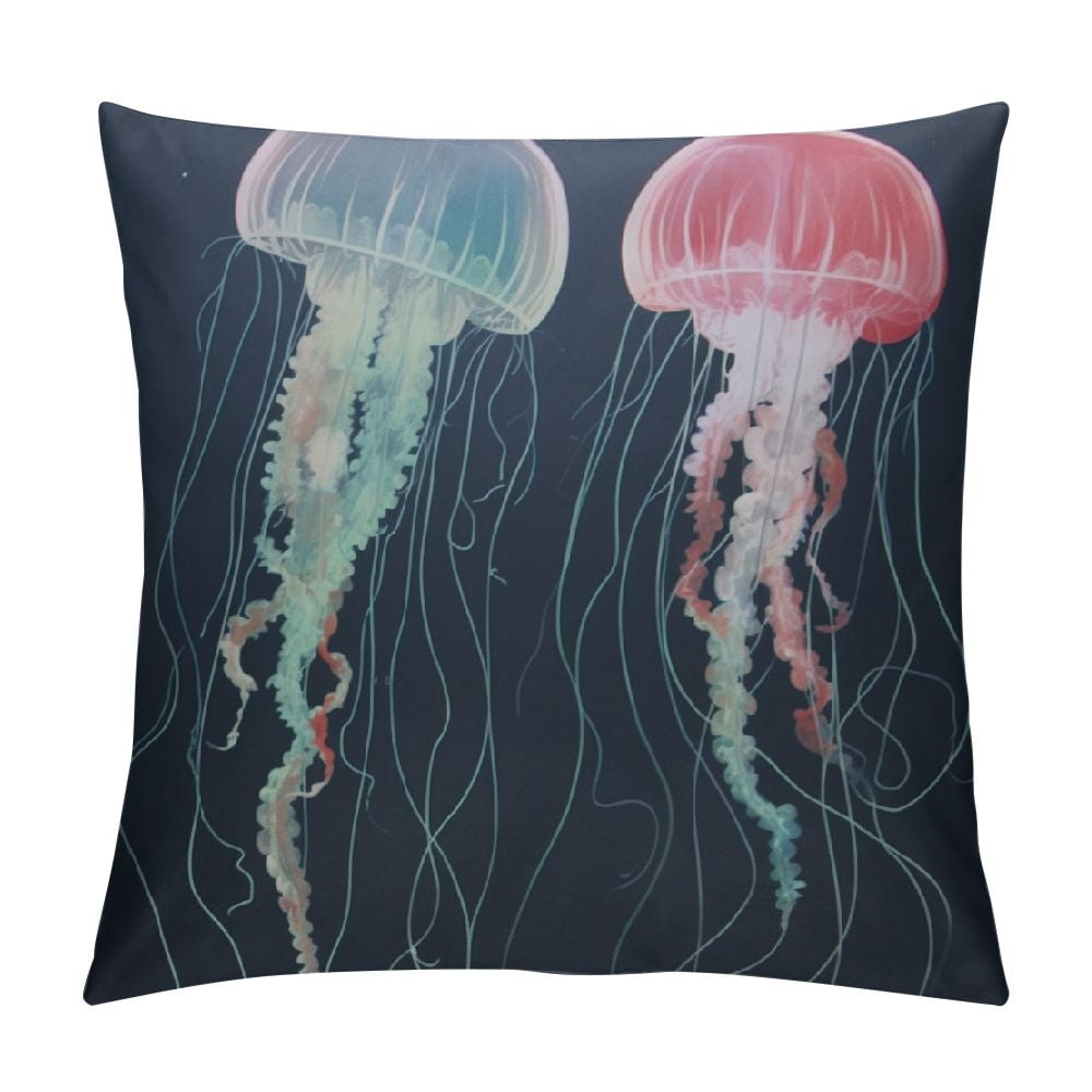 COMIO Jellyfish Pillows Ocean Animal Fish Pink and Blue Sea Jelly with ...