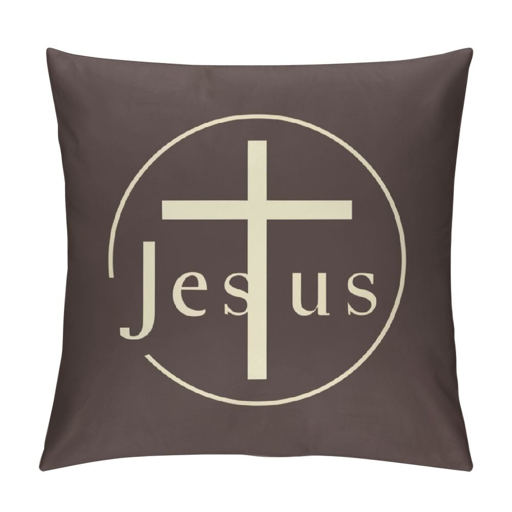 COMIO Jesus Cross Pillow Covers for Couch Sofa Decoration Pillowcase ...