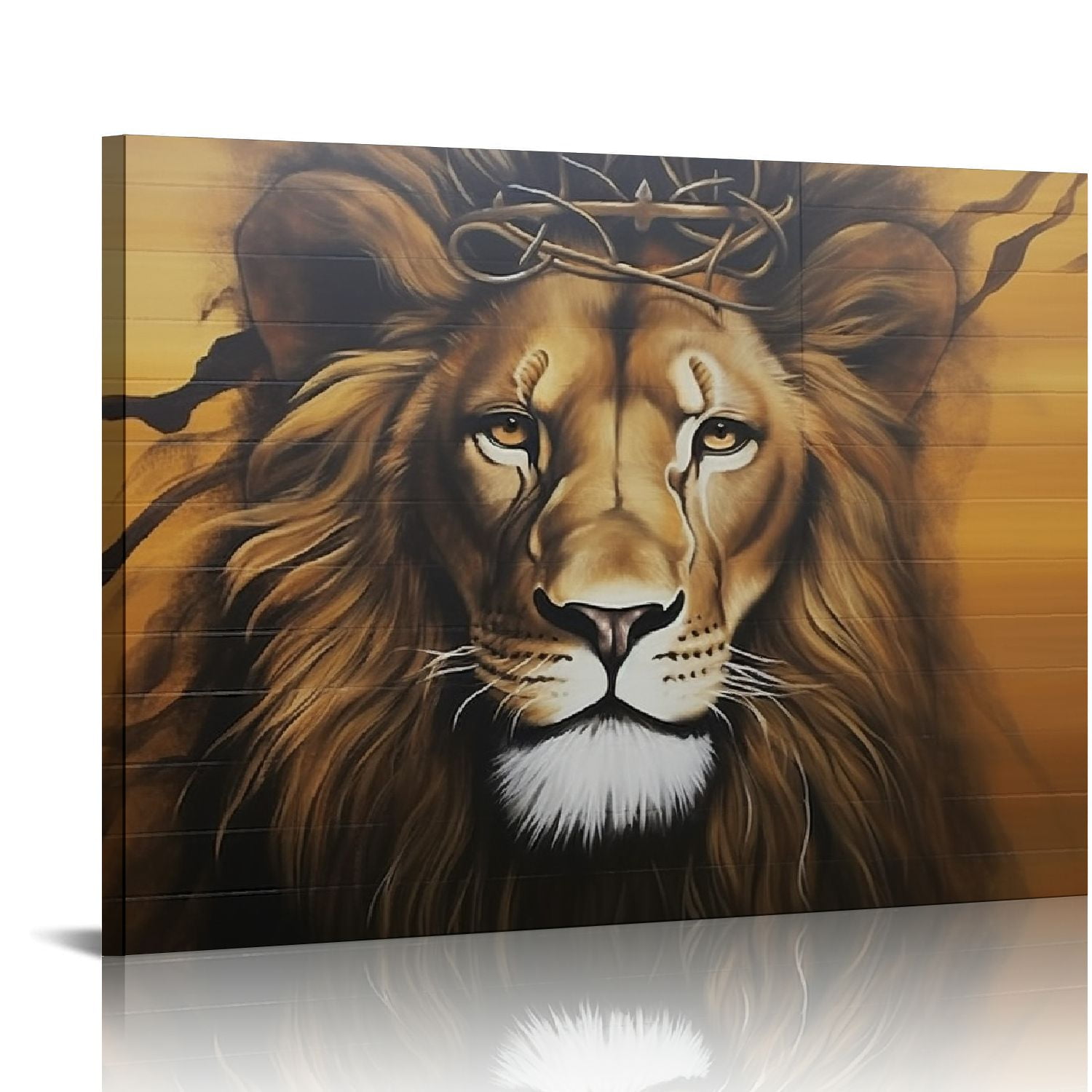 COMIO Jesus and Lion Canvas Wall Art Christian Gifts for men Jesus ...
