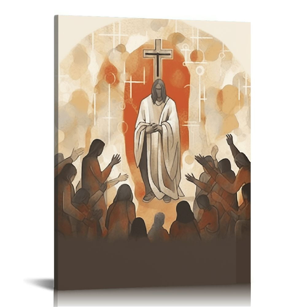 COMIO Jesus Wall Art Christ Shepherd Religious Faith Scripture Story ...