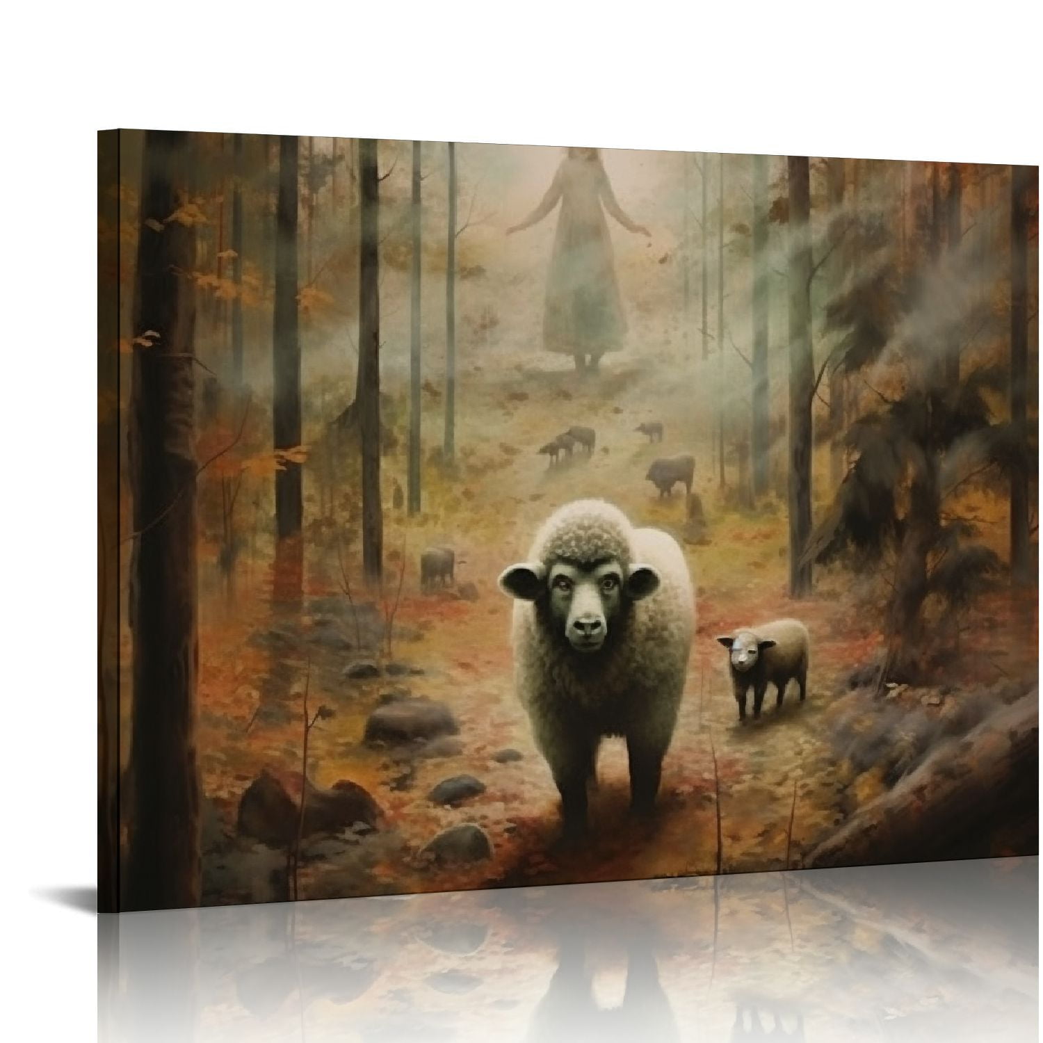 COMIO Jesus Wall Art-Jesus Running After Lost Lamb Picture Poster For ...