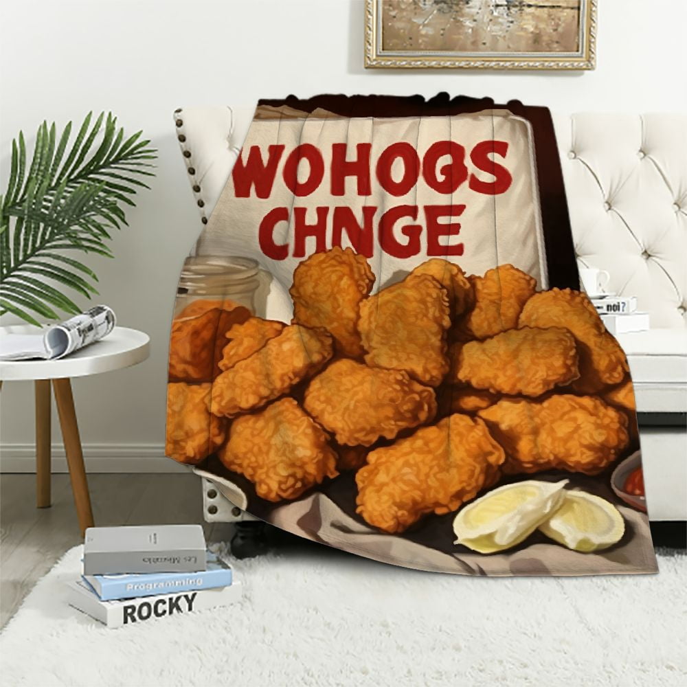 COMIO Just A Boy Who Loves Chicken Nuggets Blanket Gifts for Boys Girls ...