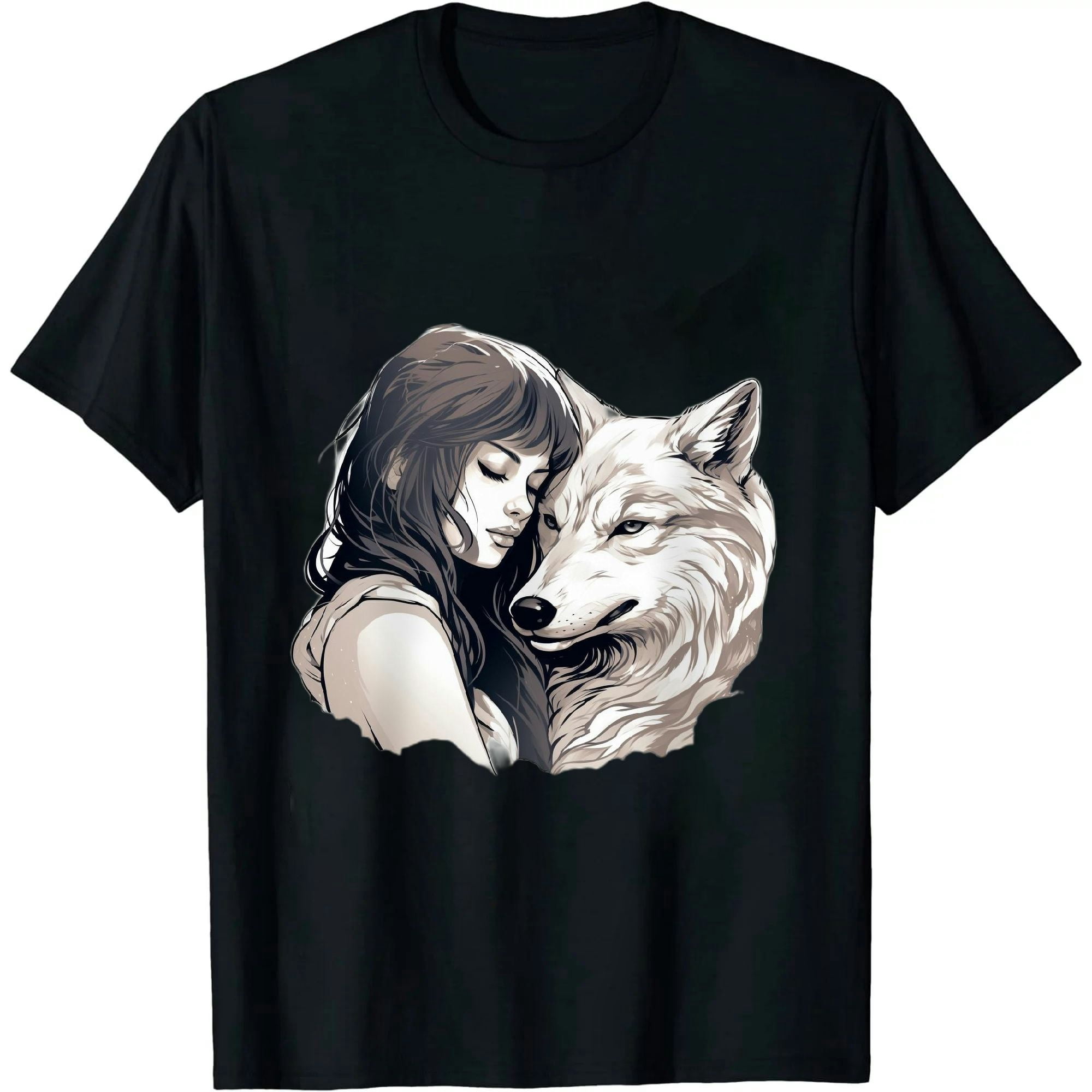 COMIO Just a Girl Who Loves wolves Watercolor Cute wolf lover,Short ...