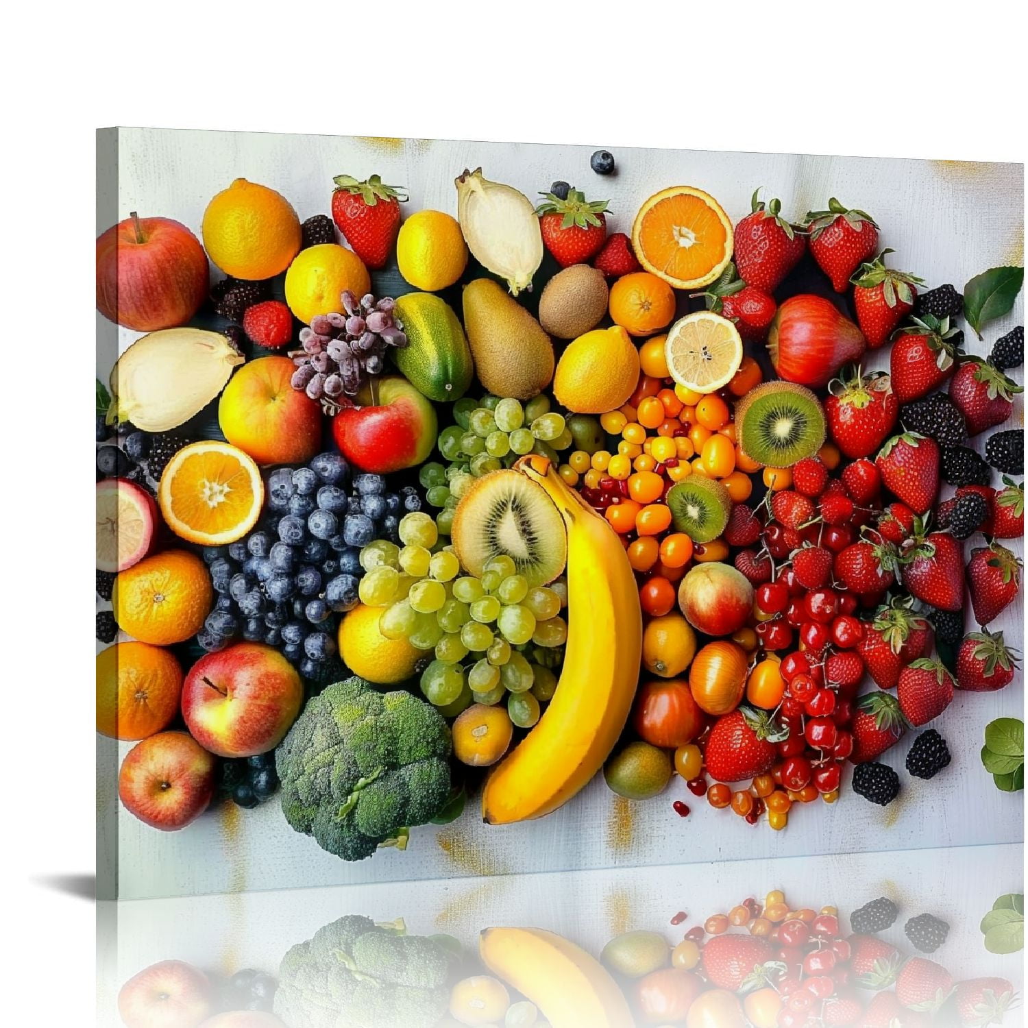 COMIO Kitchen Canvas Wall Art Fruit Picture Dining Room Canvas Painting ...