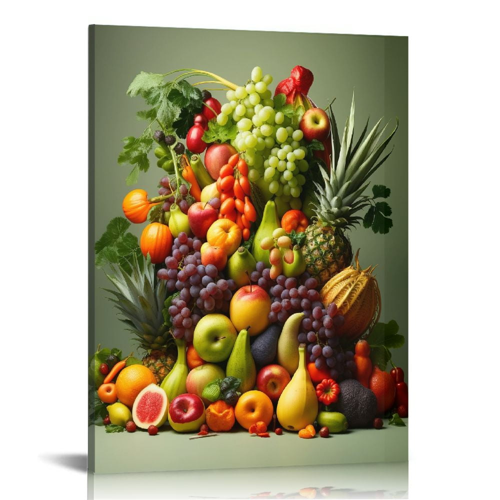 COMIO Kitchen Canvas Wall Art Fruit Picture Dining Room Canvas Painting ...