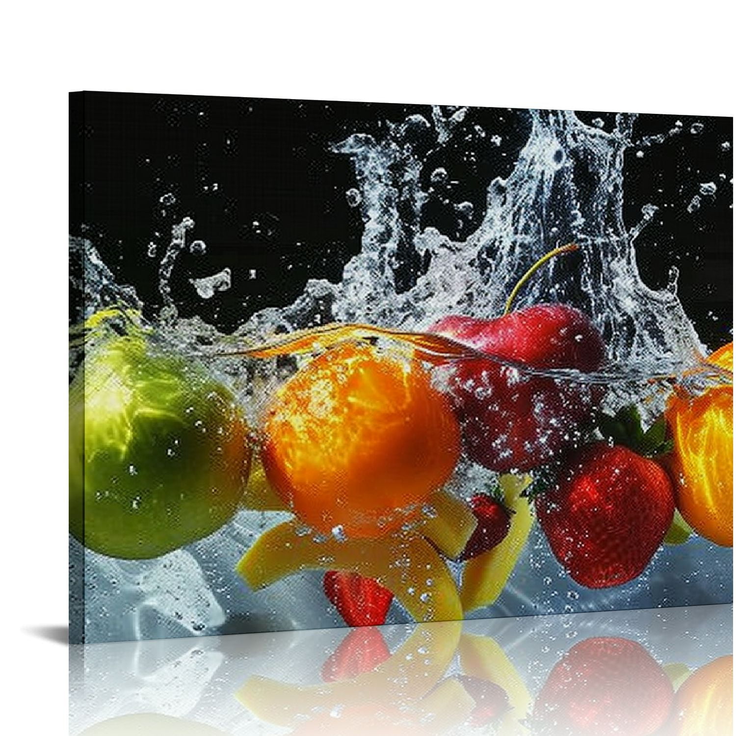 COMIO Kitchen Wall Art Kitchen Canvas Wall Art Rinse Fruit Picture ...
