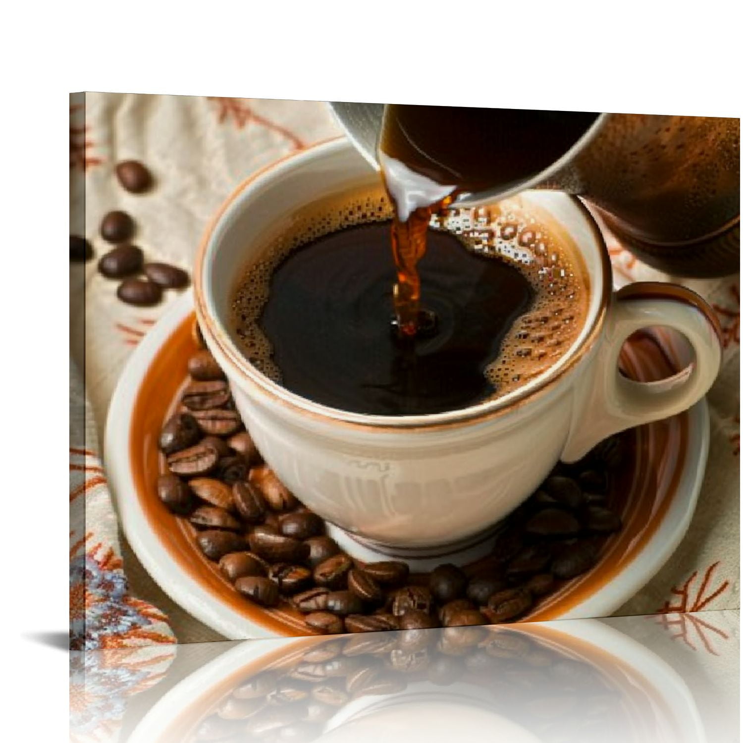 COMIO Kitchen Wall Art Coffee Decor Canvas Prints Coffee Cup Latte ...