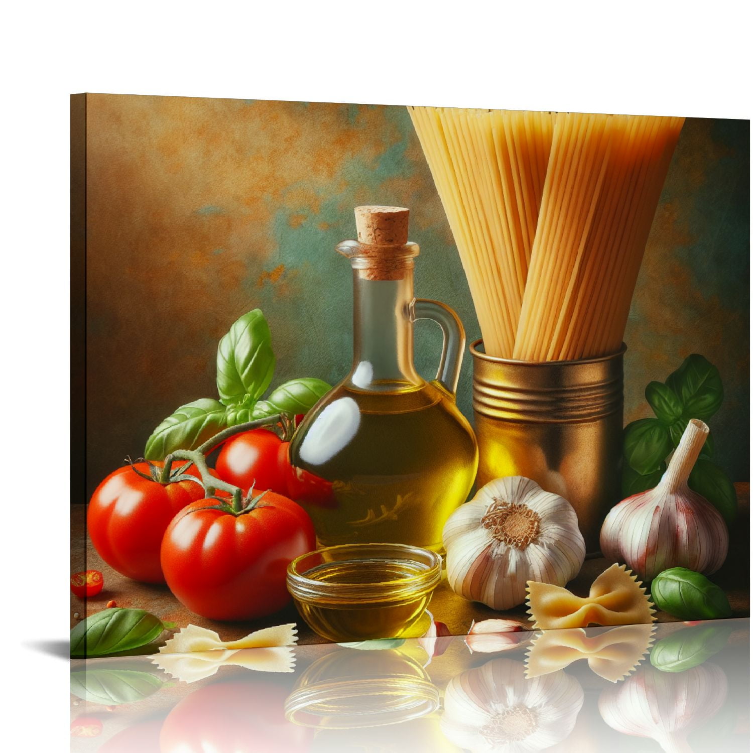 COMIO Kitchen Wall Decor Canvas Art, Colorful Ingredient Vegetable and ...