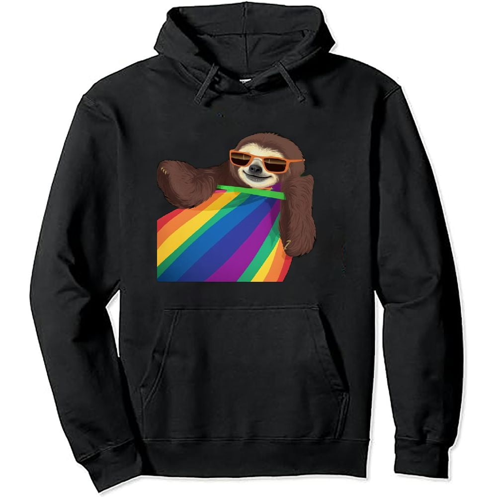 COMIO LGBT Sloth Sunglasses Gay Pride Rainbow LGBTQ Cute Gifts Pullover ...