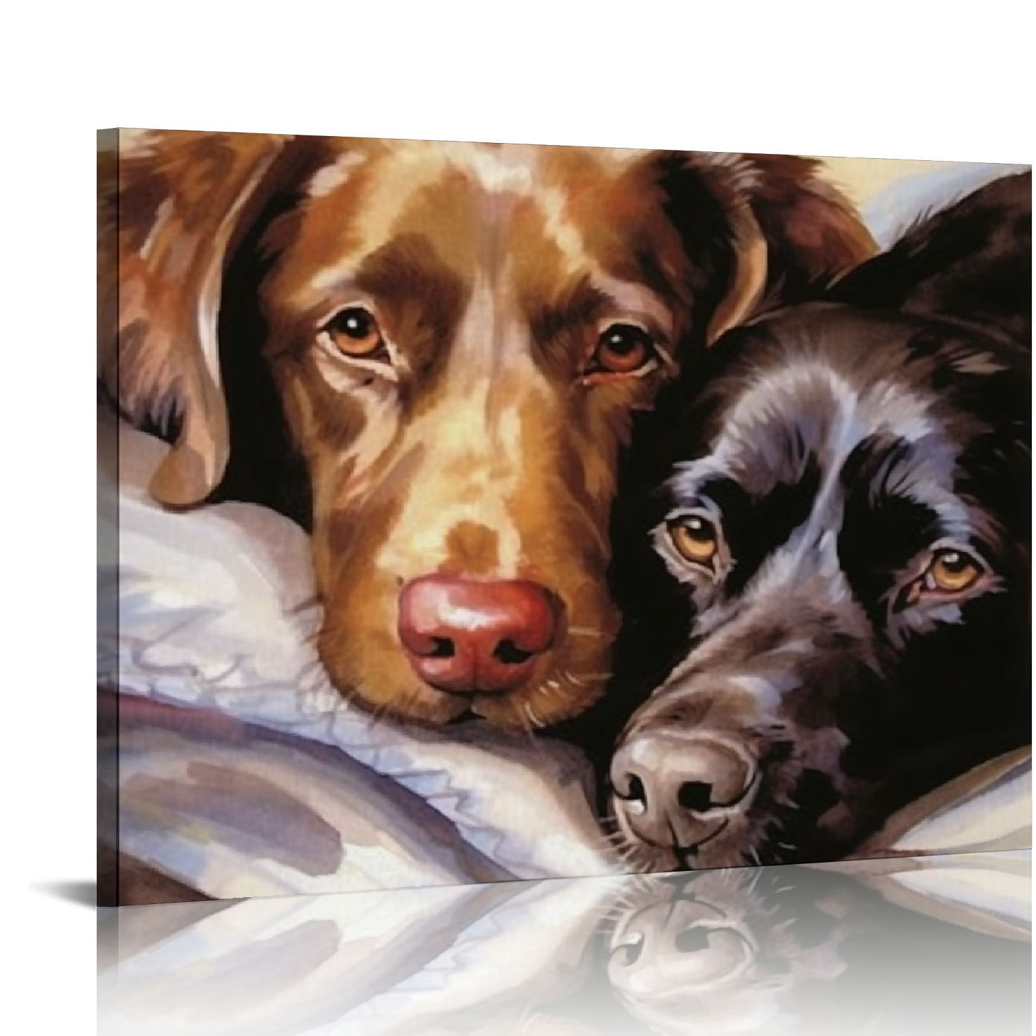 COMIO Labradors Dog Pet Animal Watercolor Painting Canvas Wall Art ...