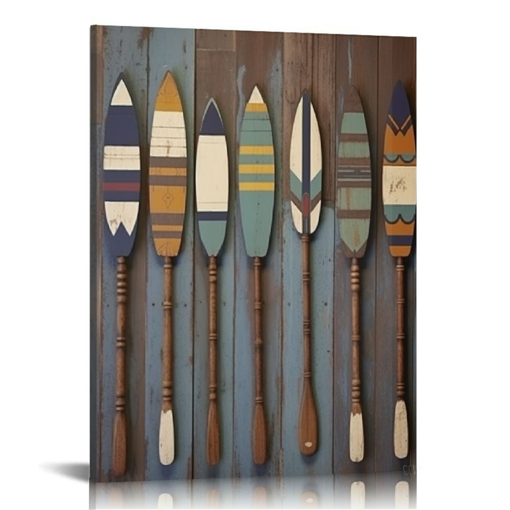 COMIO Lake Paddle Canvas Wall Art Prints Artwork Signs Framed for Lake ...