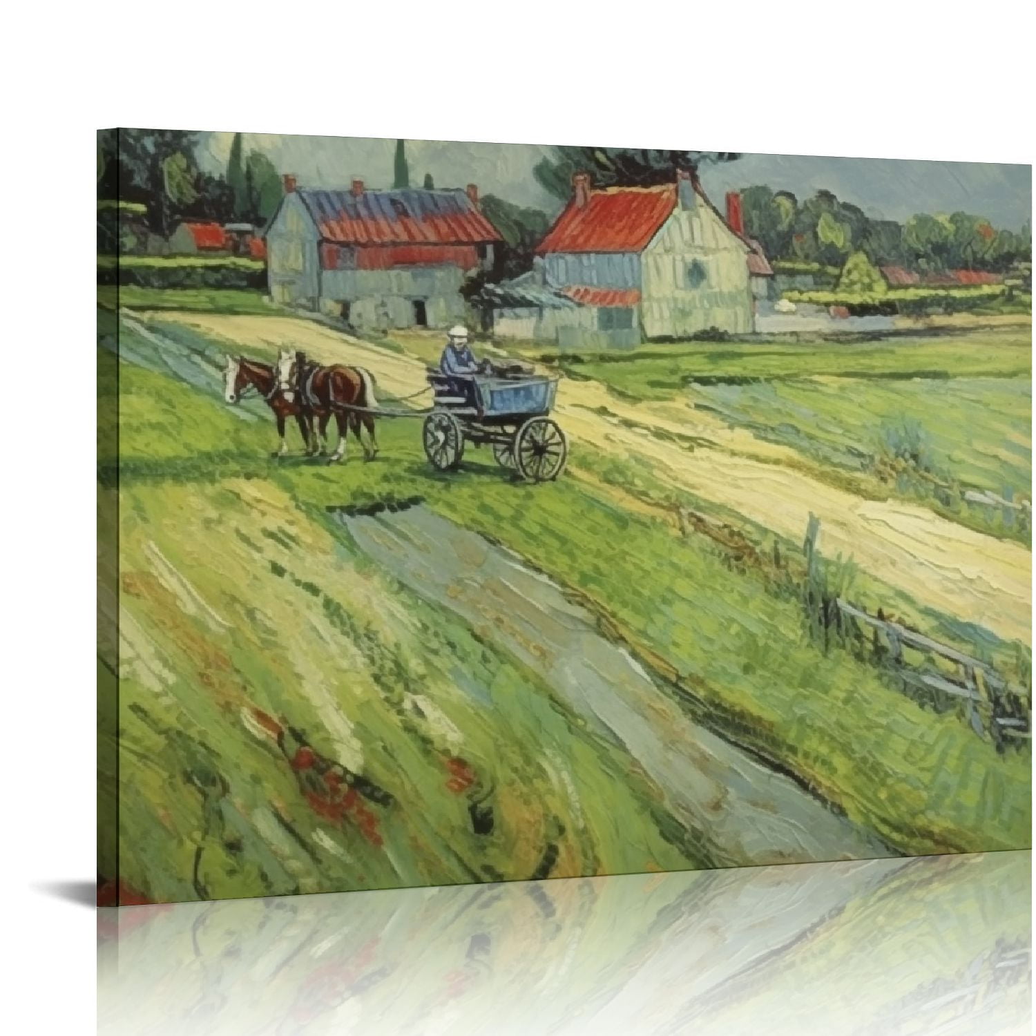COMIO Landscape with Carriage And Train Vincent Van Gogh Great Works ...
