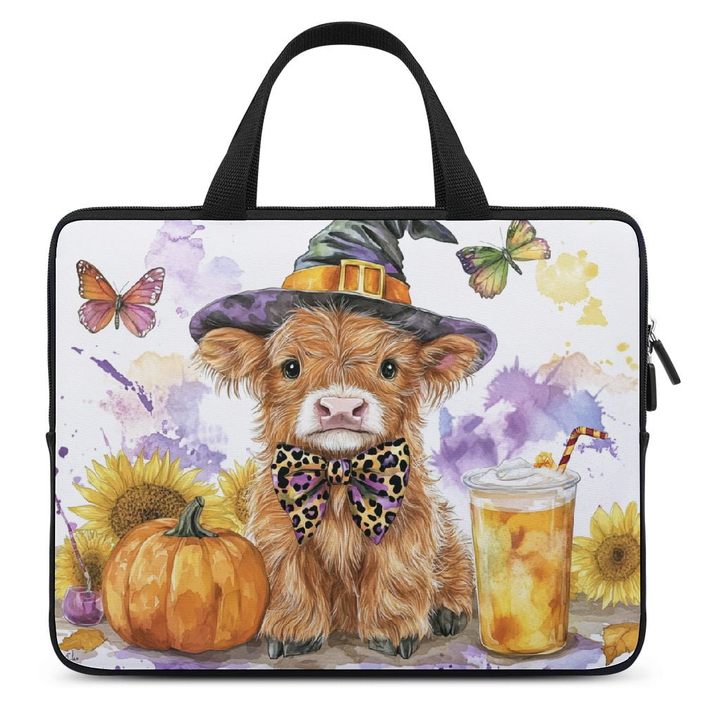 COMIO Laptop Handle Bag - A Cute Highland Cattle Theme Computer Protect ...