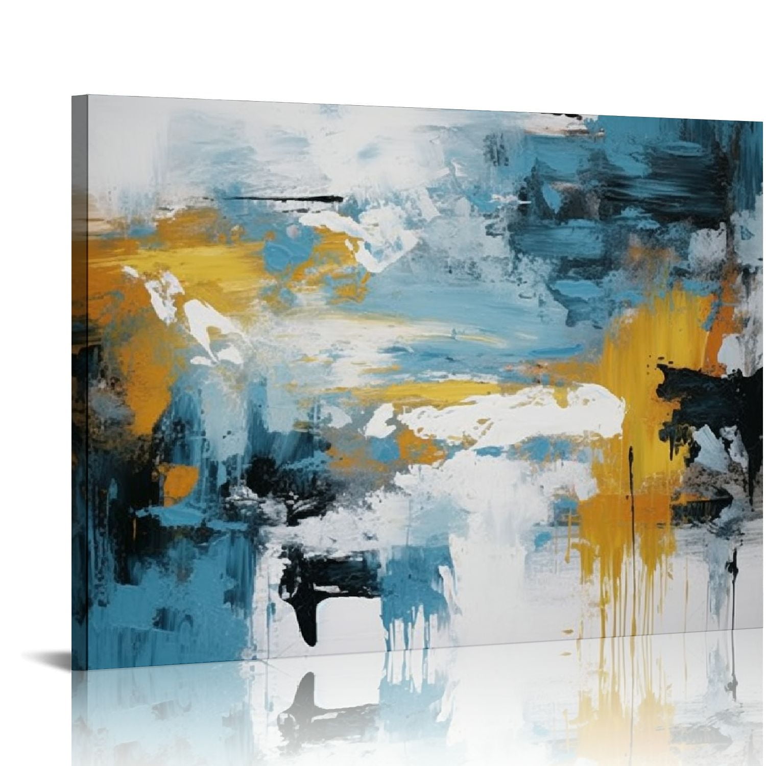 COMIO Large Abstract Wall Art Ocean Waves Canvas Pictures Vintage ...