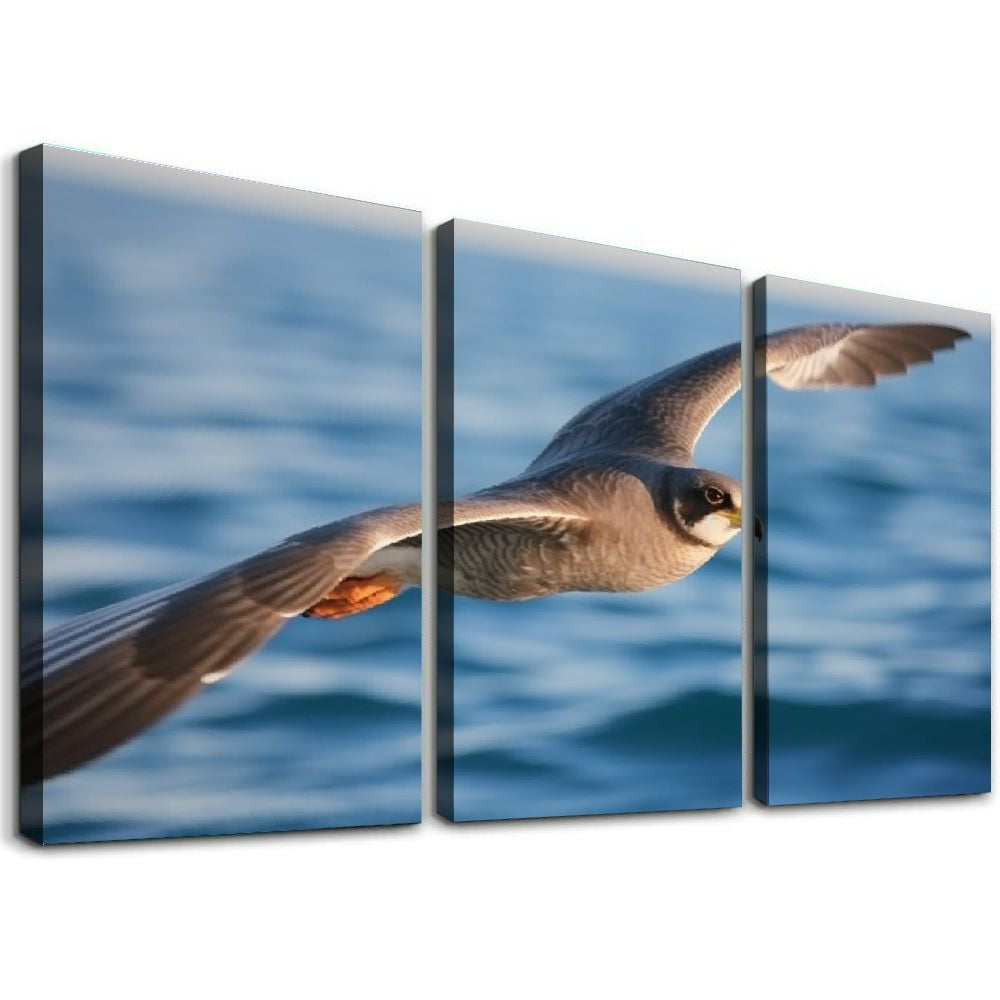 COMIO Large Framed Wall Art Ready to Hang Peregrine Falcon in flight ...
