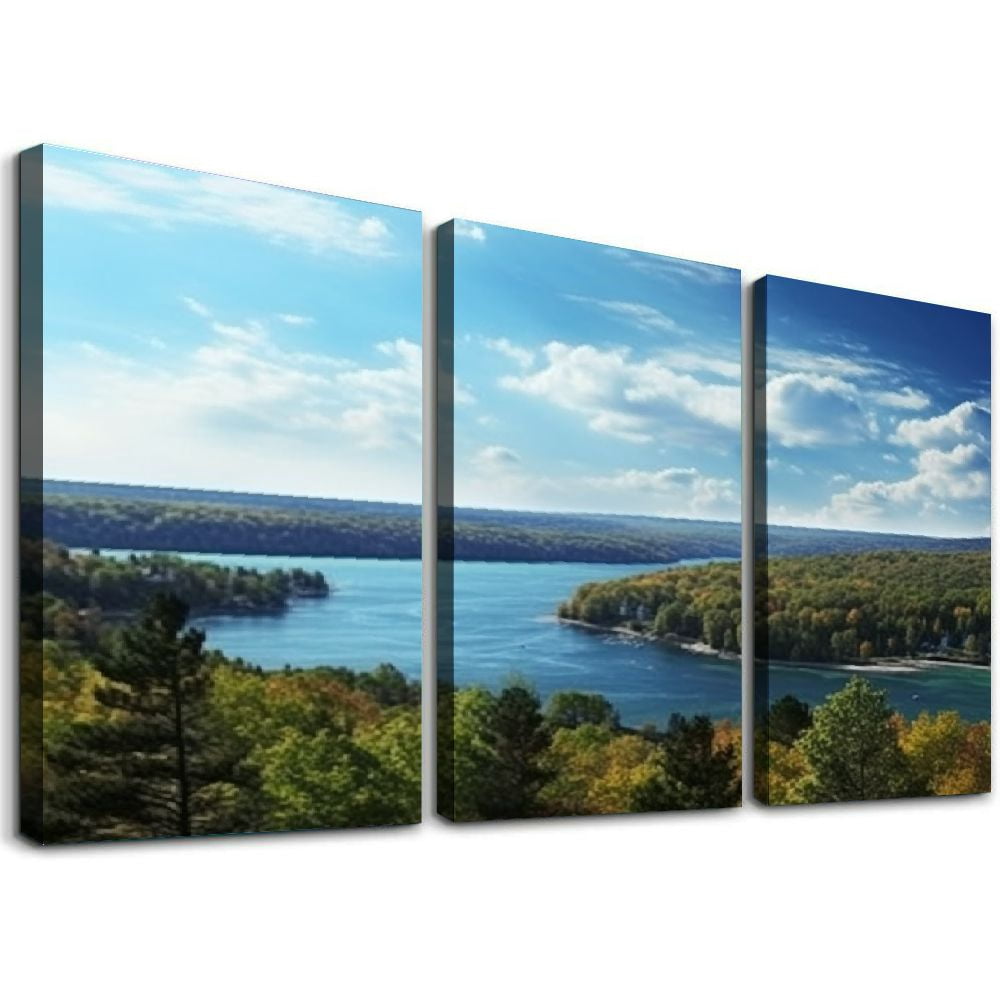 COMIO Large Framed Wall Art Ready to Hang table rock lake missouris and ...